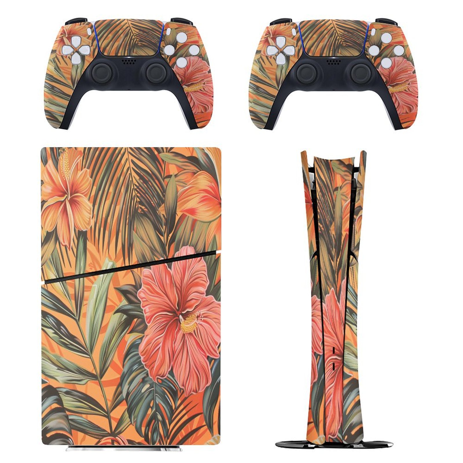 Hawaiian Hibiscus Garden Orange Flowers PS5/PS5 Pro/PS5 Slim Digital ...