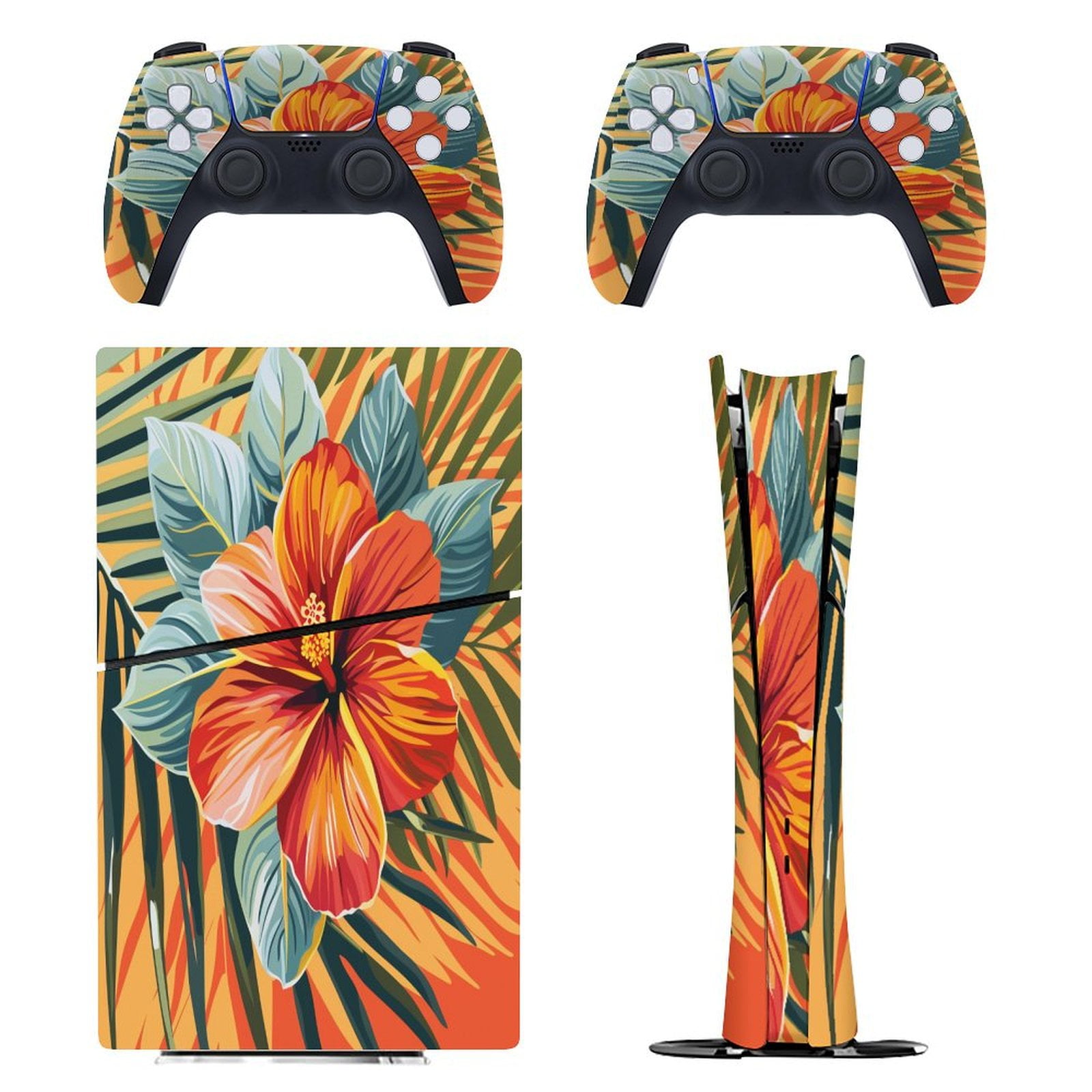 Hawaiian Hibiscus Garden Orange Flowers PS5/PS5 Pro/PS5 Slim Digital ...