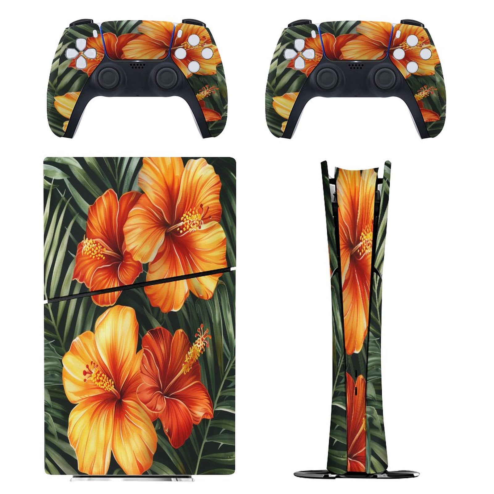 Hawaiian Hibiscus Garden Orange Flowers PS5/PS5 Pro/PS5 Slim Digital ...