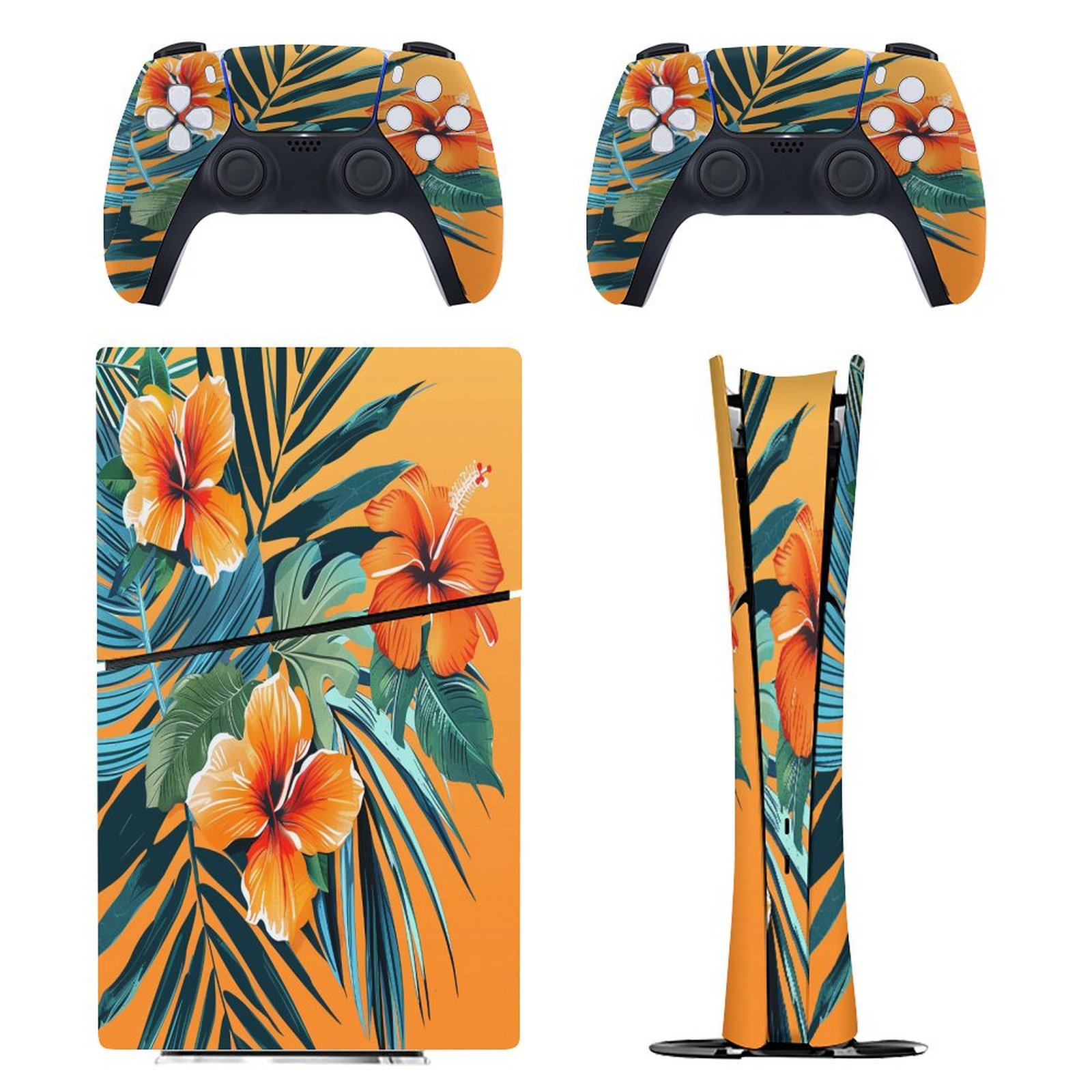 Hawaiian Hibiscus Garden Orange Flowers PS5/PS5 Pro/PS5 Slim Digital ...