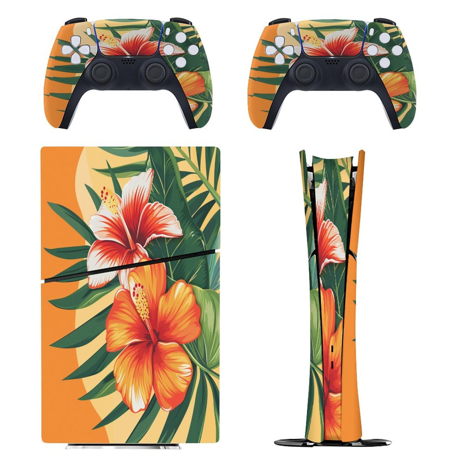 Hawaiian Hibiscus Garden Orange Flowers PS5/PS5 Pro/PS5 Slim Digital ...