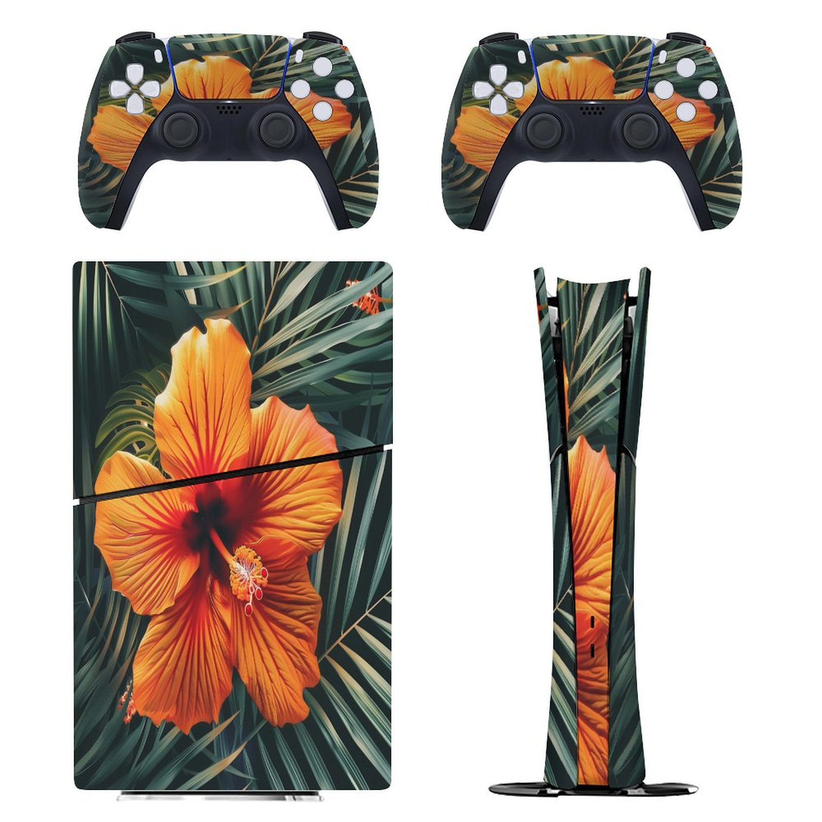 Hawaiian Hibiscus Garden Orange Flowers PS5/PS5 Pro/PS5 Slim Digital ...