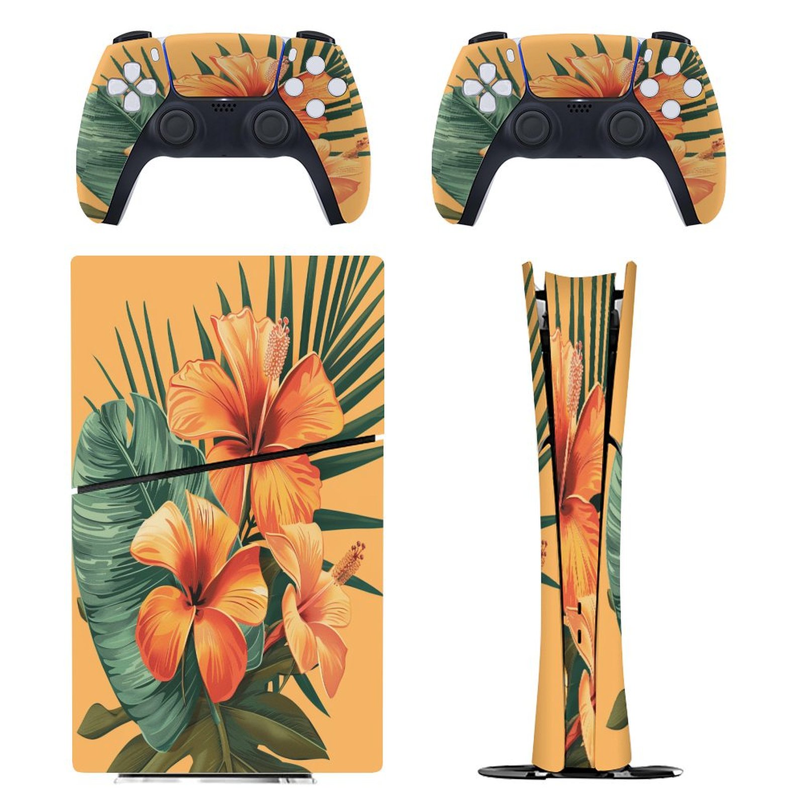 Hawaiian Hibiscus Garden Orange Flowers PS5/PS5 Pro/PS5 Slim Digital ...