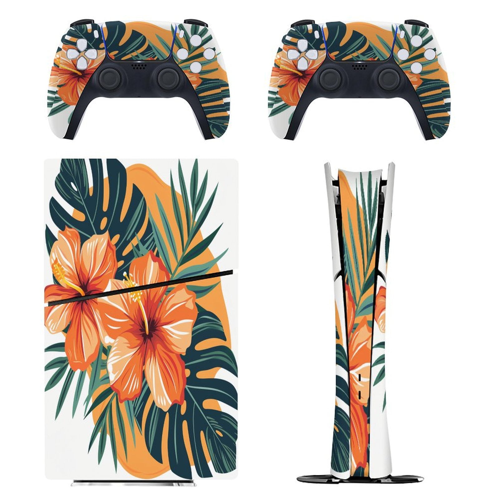 Hawaiian Hibiscus Garden Orange Flowers PS5/PS5 Pro/PS5 Slim Digital ...