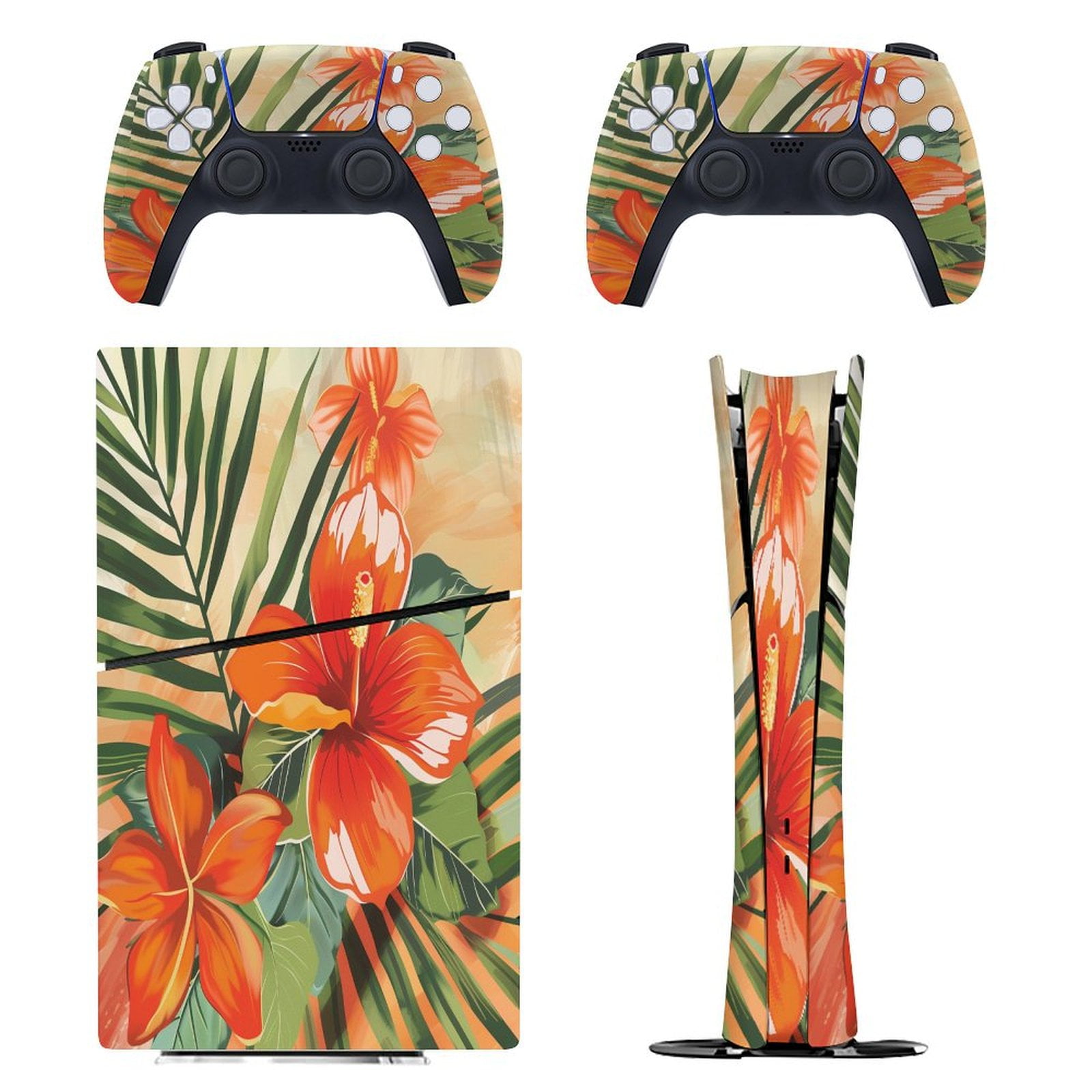 Hawaiian Hibiscus Garden Orange Flowers PS5/PS5 Pro/PS5 Slim Digital ...