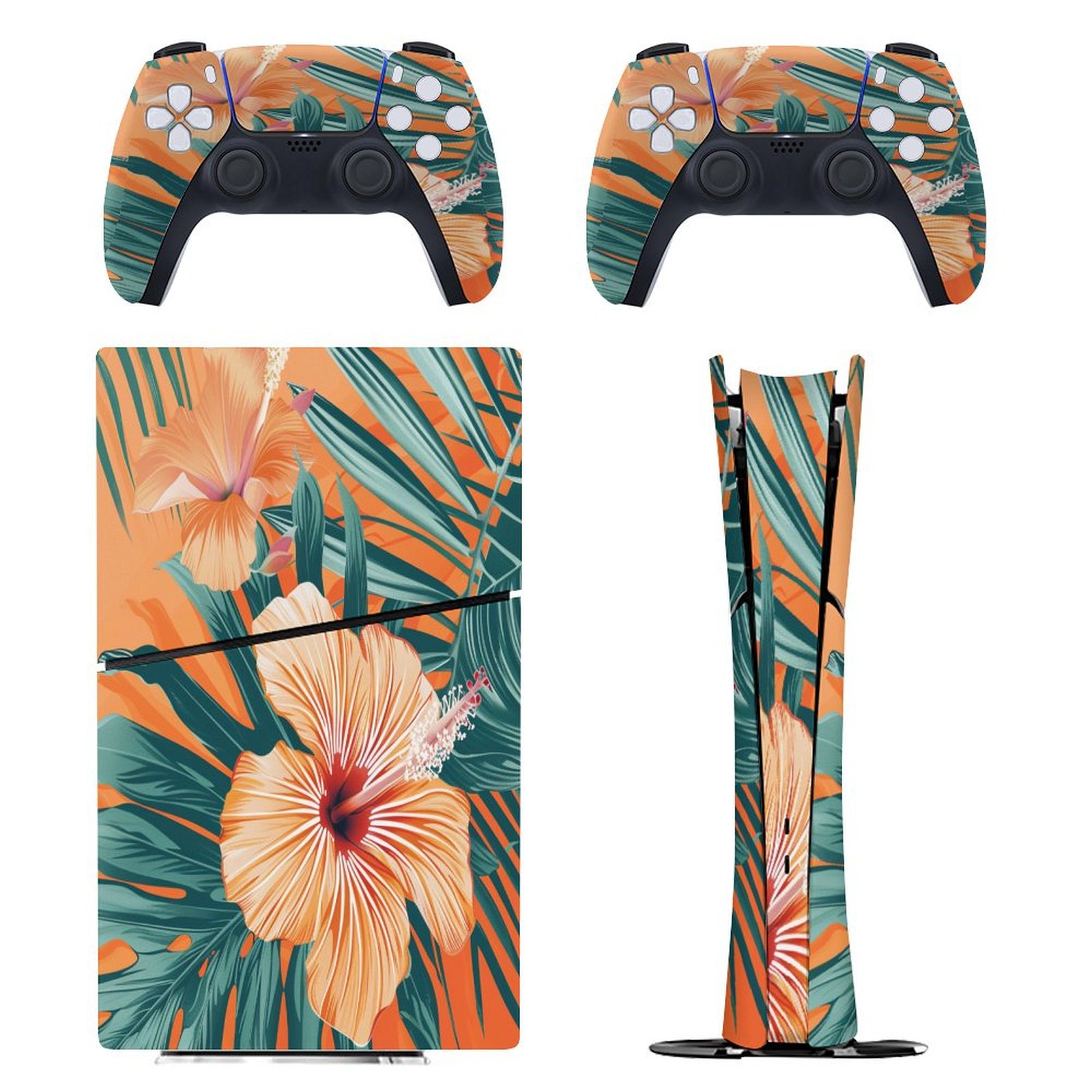 Hawaiian Hibiscus Garden Orange Flowers PS5/PS5 Pro/PS5 Slim Digital ...