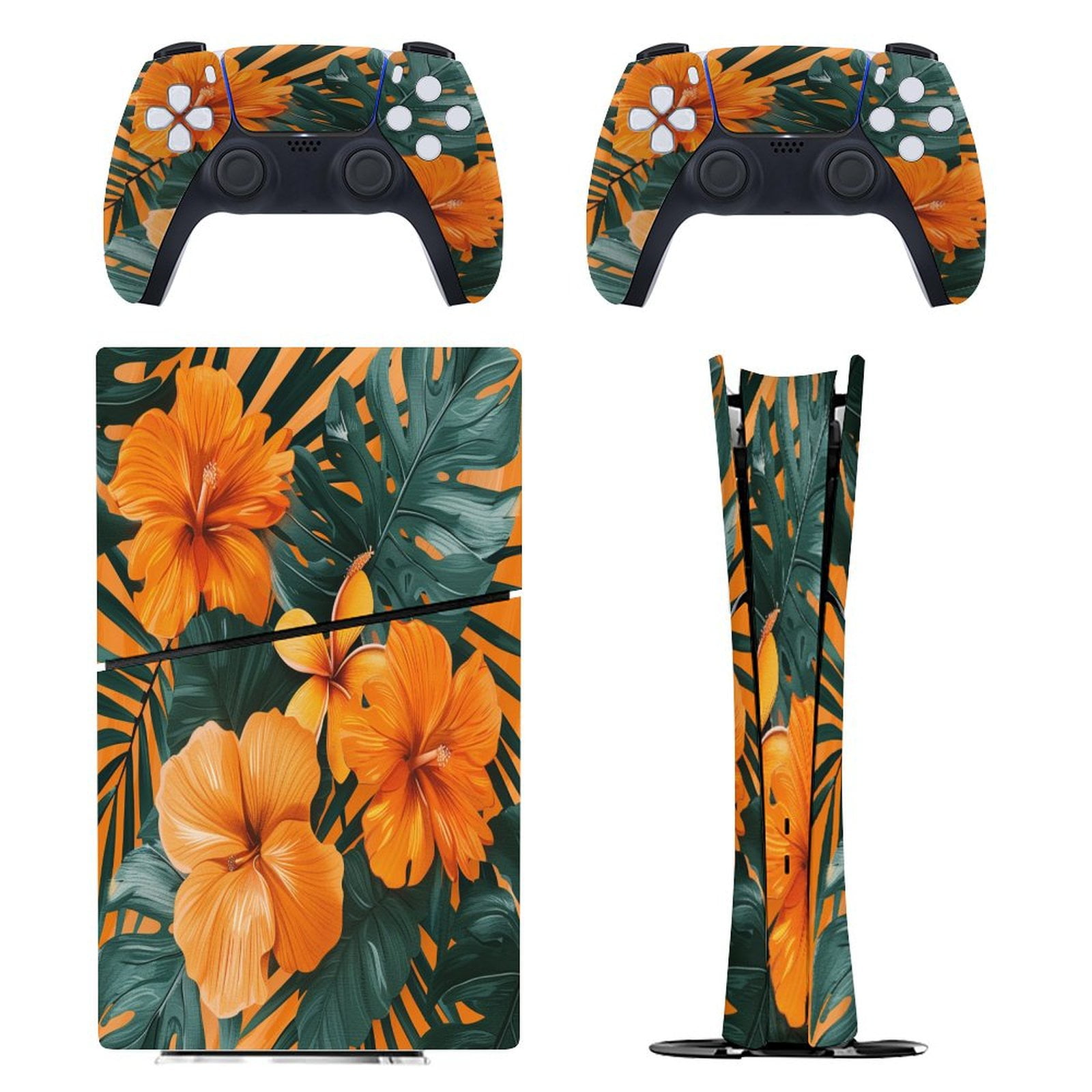 Hawaiian Hibiscus Garden Orange Flowers PS5/PS5 Pro/PS5 Slim Digital ...