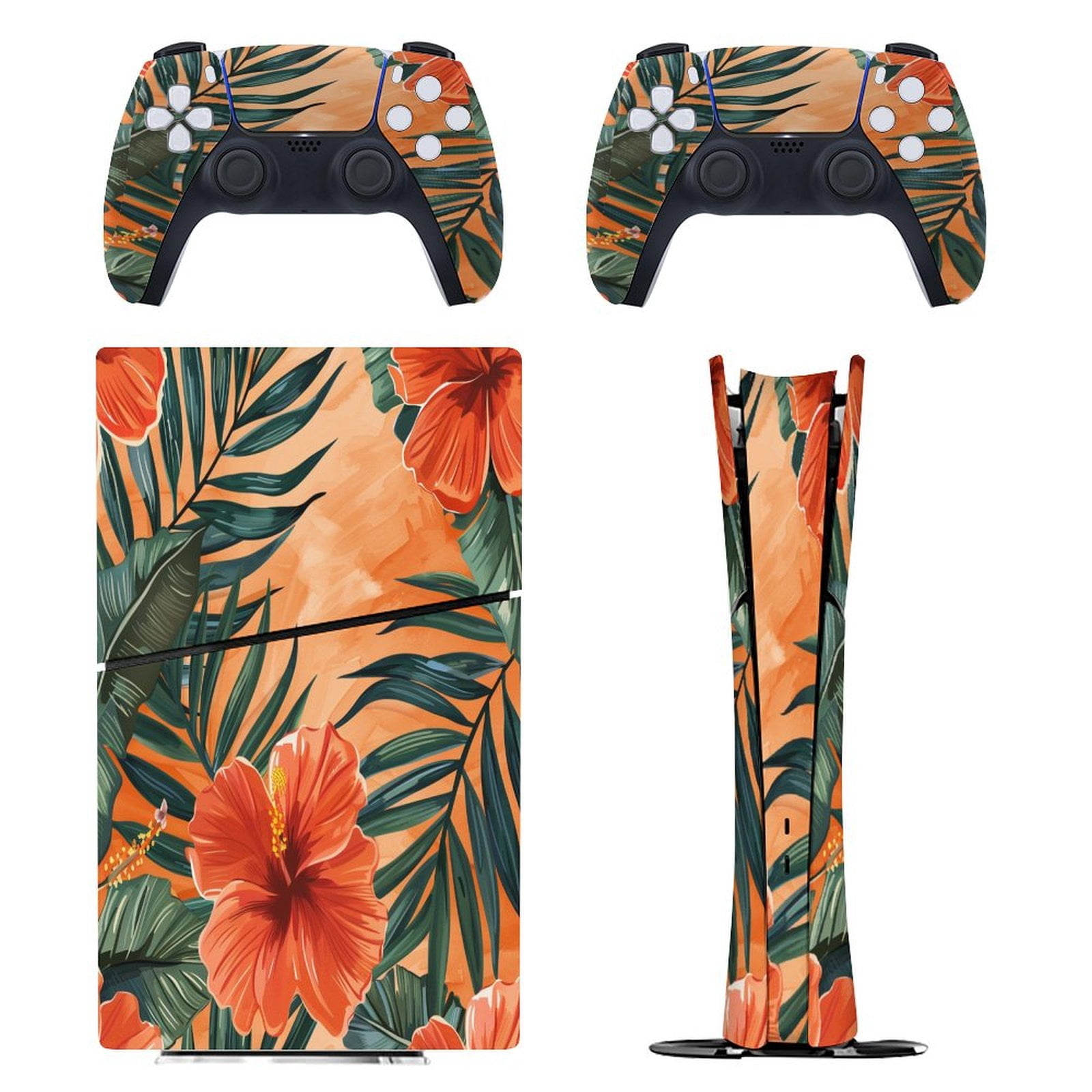 Hawaiian Hibiscus Garden Orange Flowers PS5/PS5 Pro/PS5 Slim Digital ...