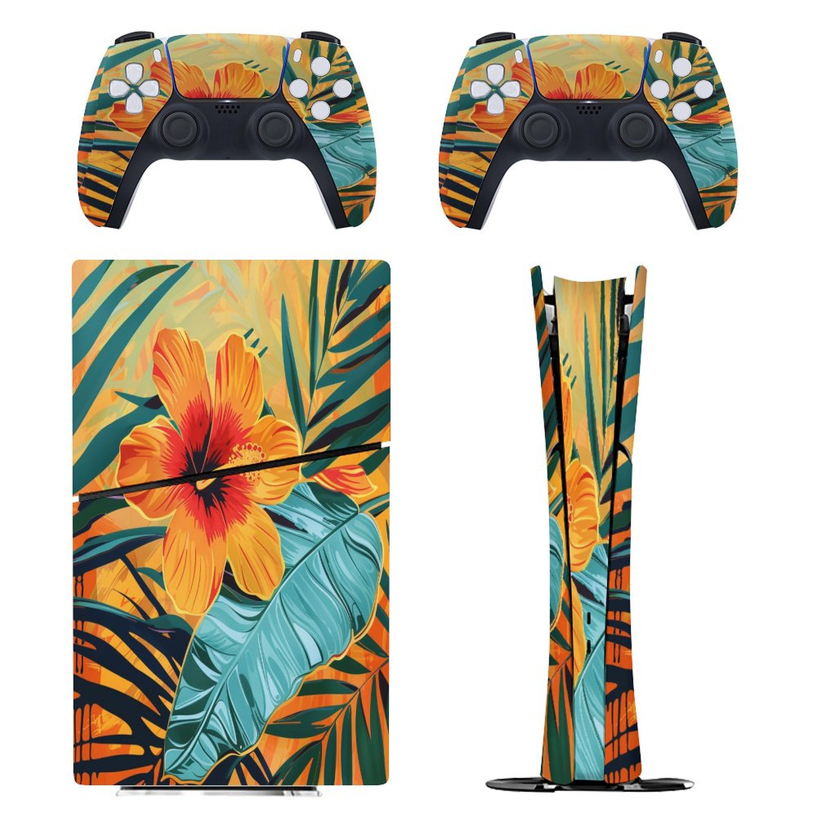 Hawaiian Hibiscus Garden Orange Flowers PS5/PS5 Pro/PS5 Slim Digital ...