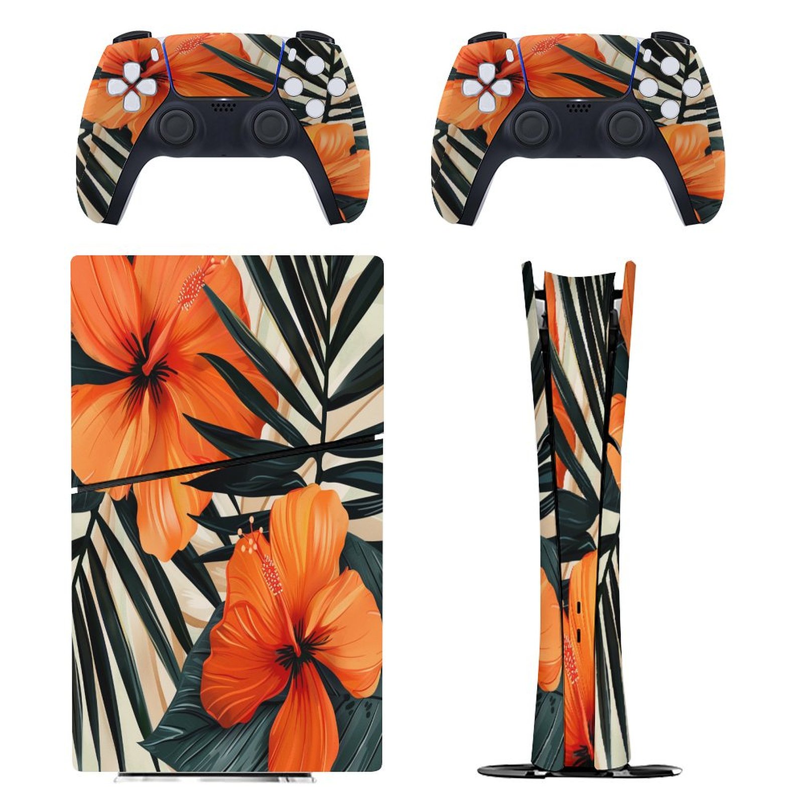 Hawaiian Hibiscus Garden Orange Flowers PS5/PS5 Pro/PS5 Slim Digital ...