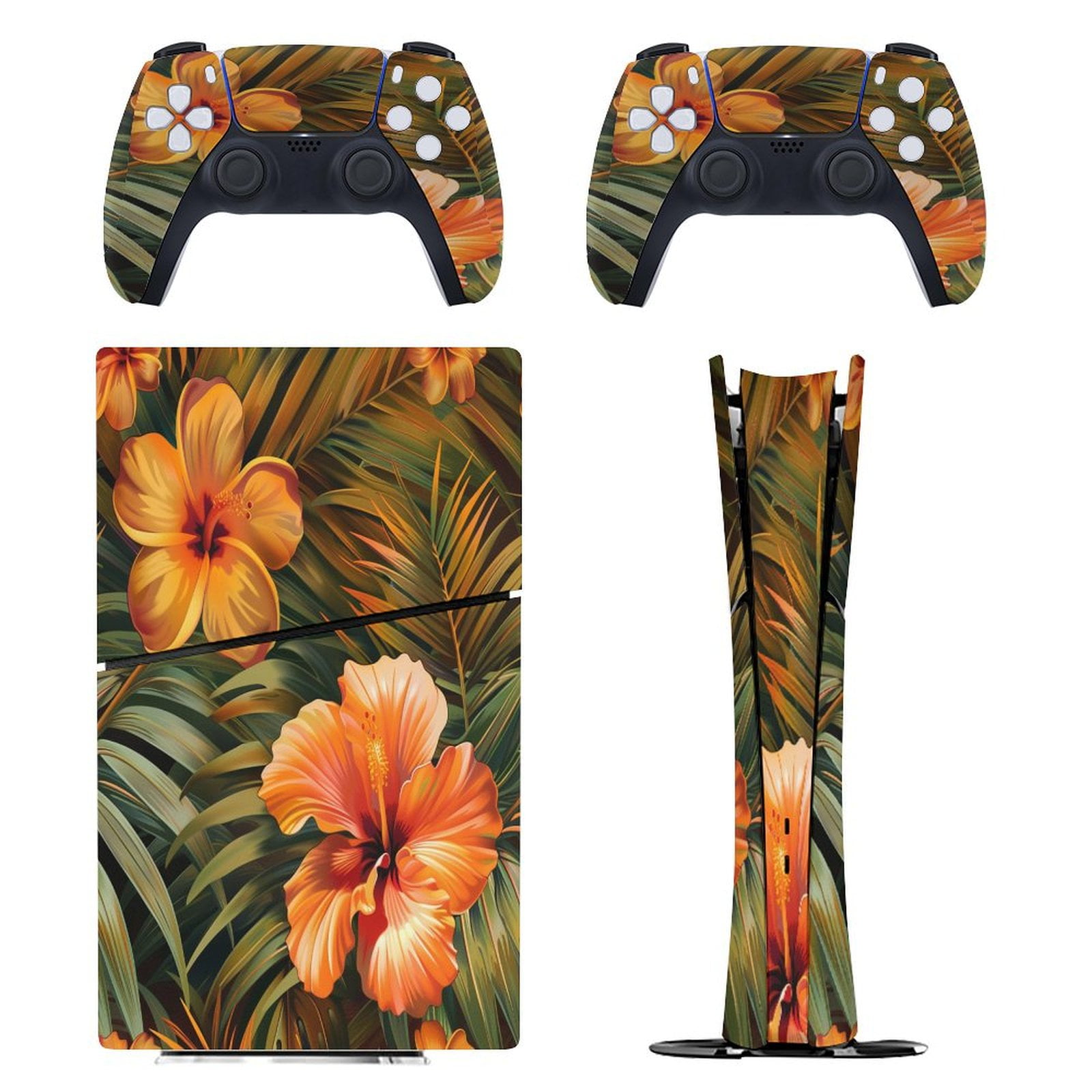 Hawaiian Hibiscus Garden Orange Flowers PS5/PS5 Pro/PS5 Slim Digital ...