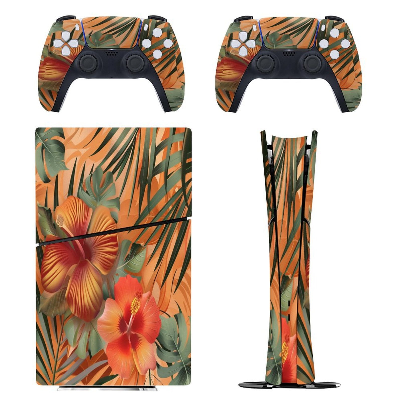 Hawaiian Hibiscus Garden Orange Flowers PS5/PS5 Pro/PS5 Slim Digital ...