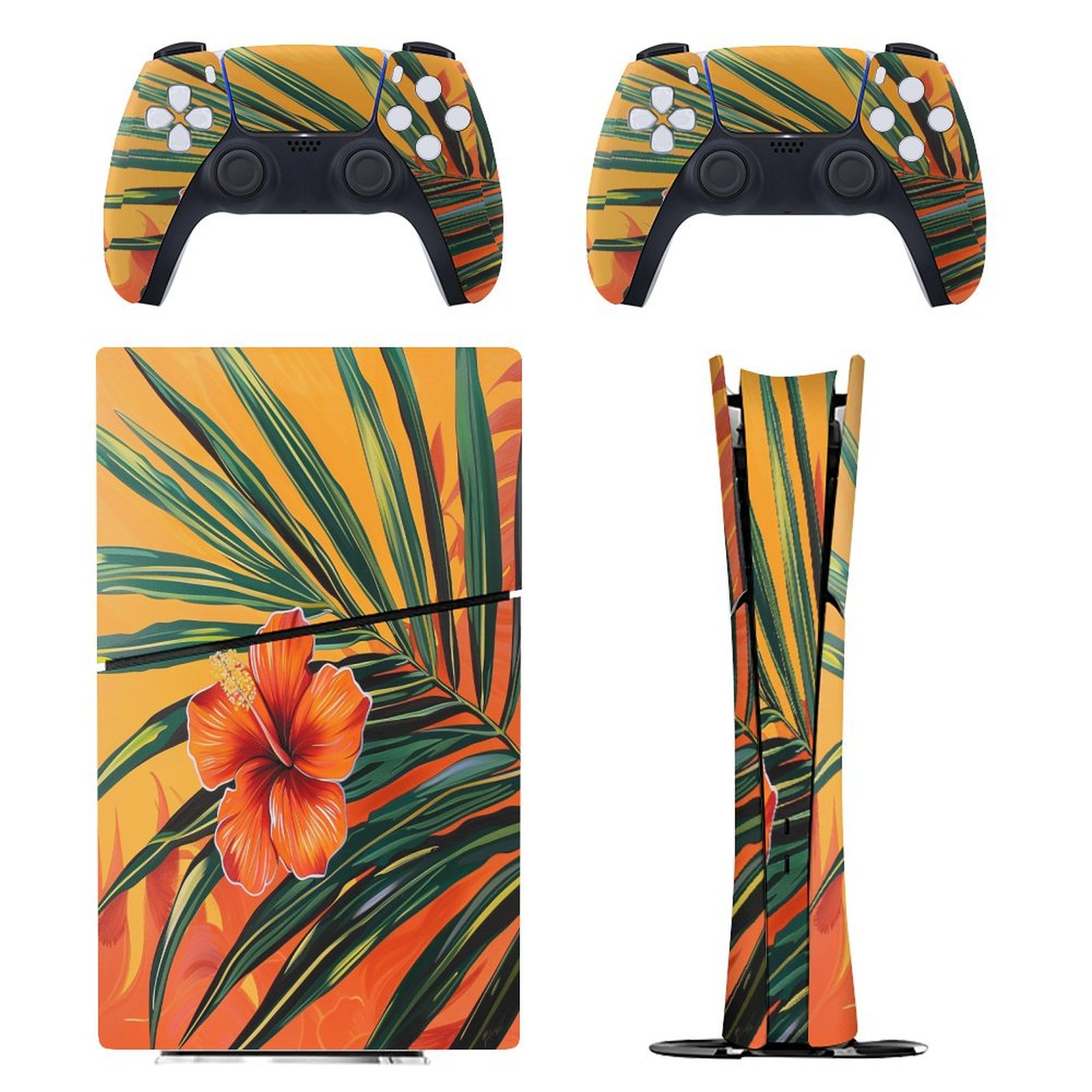 Hawaiian Hibiscus Garden Orange Flowers PS5/PS5 Pro/PS5 Slim Digital ...