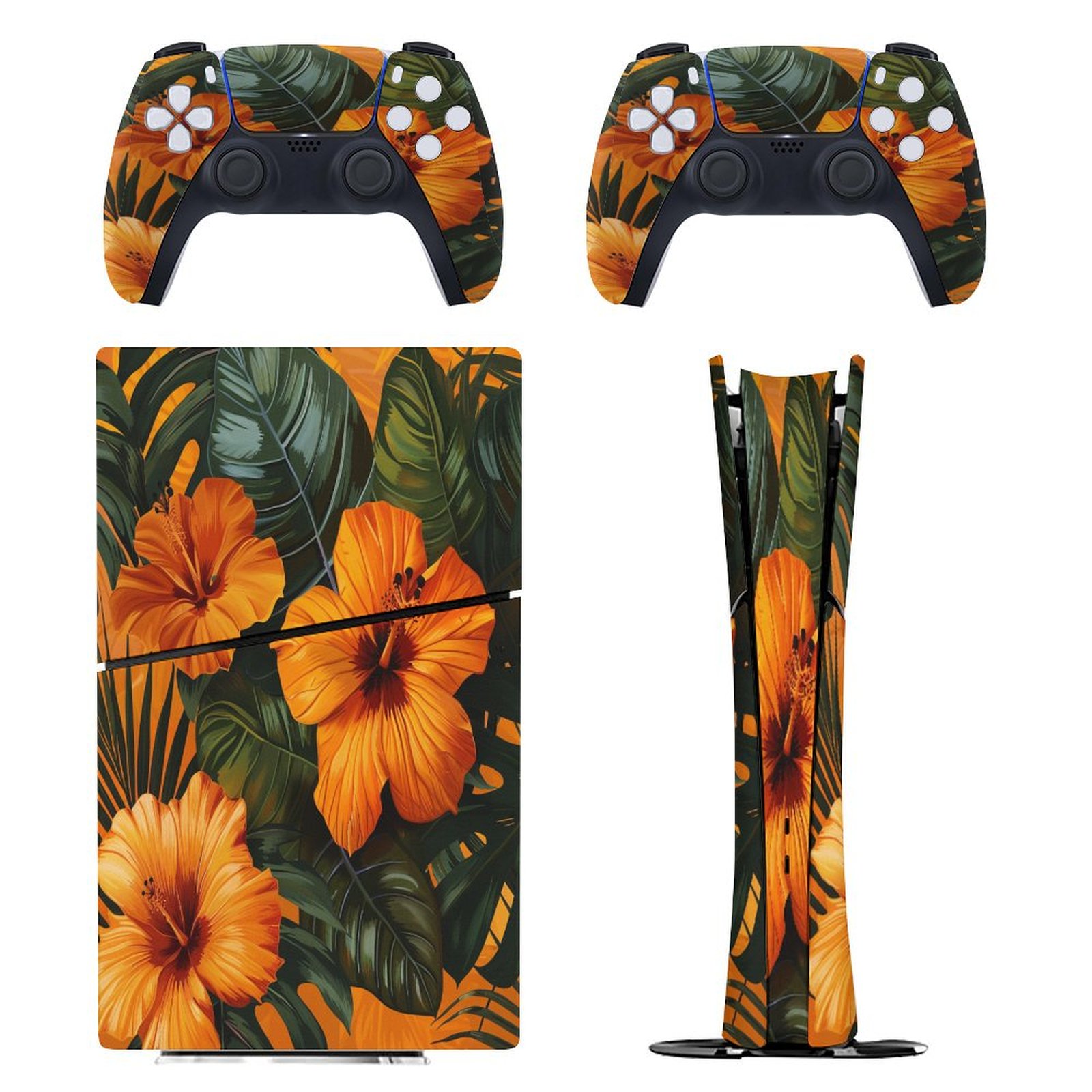 Hawaiian Hibiscus Garden Orange Flowers PS5/PS5 Pro/PS5 Slim Digital ...