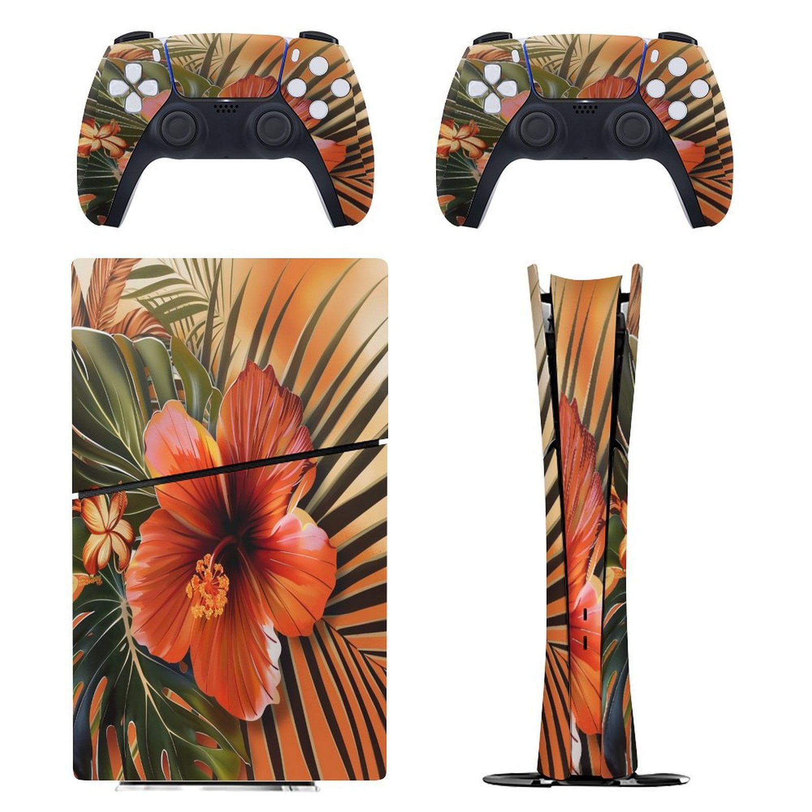 Hawaiian Hibiscus Garden Orange Flowers PS5/PS5 Pro/PS5 Slim Digital ...