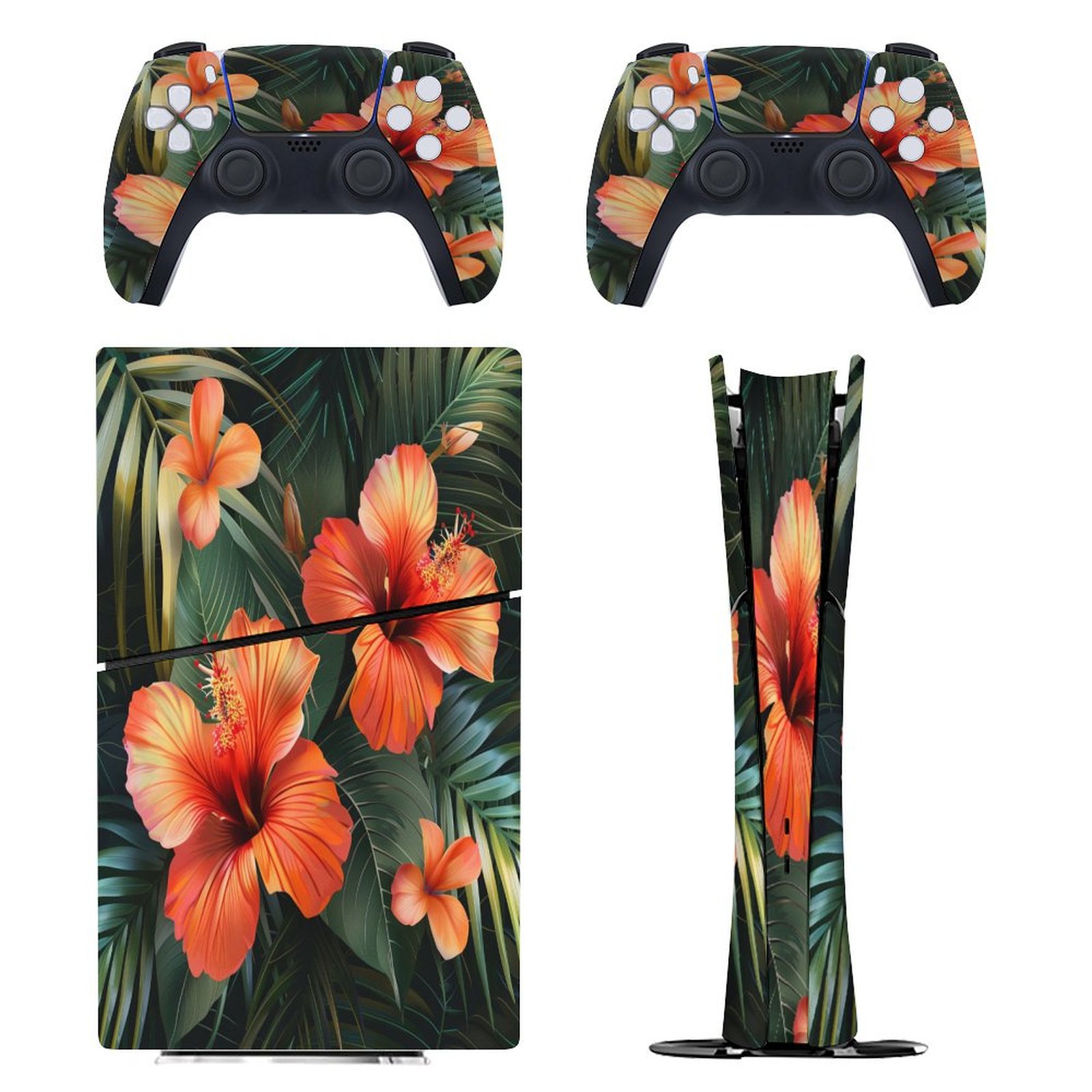 Hawaiian Hibiscus Garden Orange Flowers PS5/PS5 Pro/PS5 Slim Digital ...