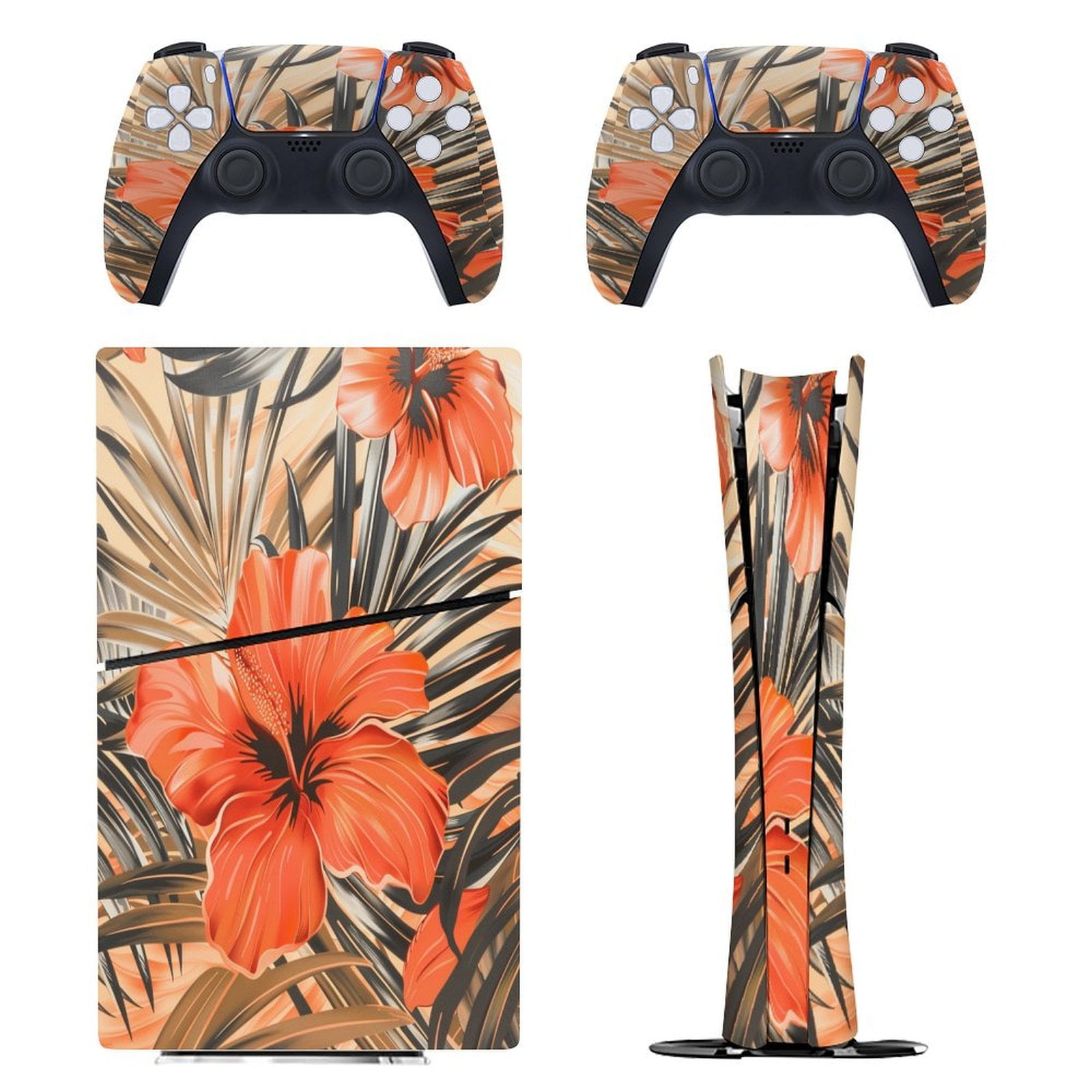 Hawaiian Hibiscus Garden Orange Flowers PS5/PS5 Pro/PS5 Slim Digital ...