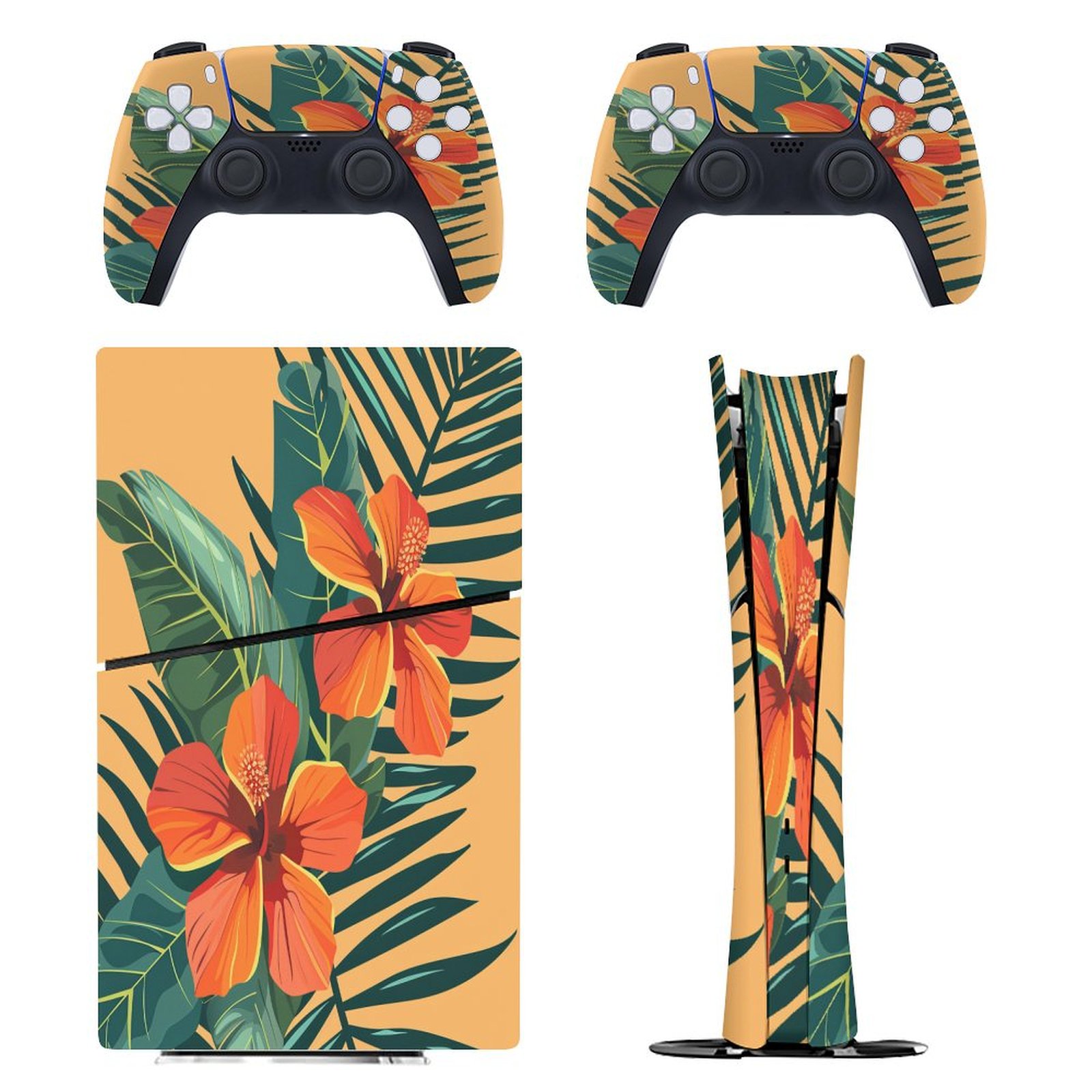 Hawaiian Hibiscus Garden Orange Flowers PS5/PS5 Pro/PS5 Slim Digital ...