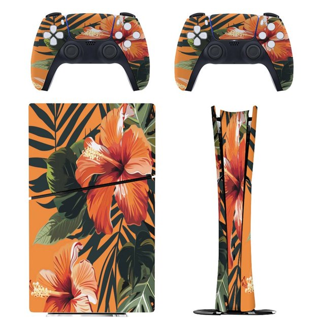 Hawaiian Hibiscus Garden Orange Flowers PS5/PS5 Pro/PS5 Slim Digital ...