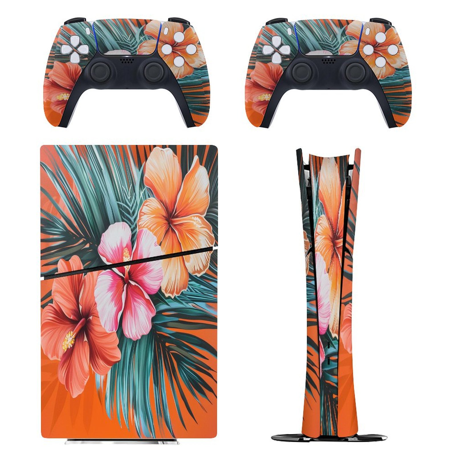 Hawaiian Hibiscus Garden Orange Flowers PS5/PS5 Pro/PS5 Slim Digital ...
