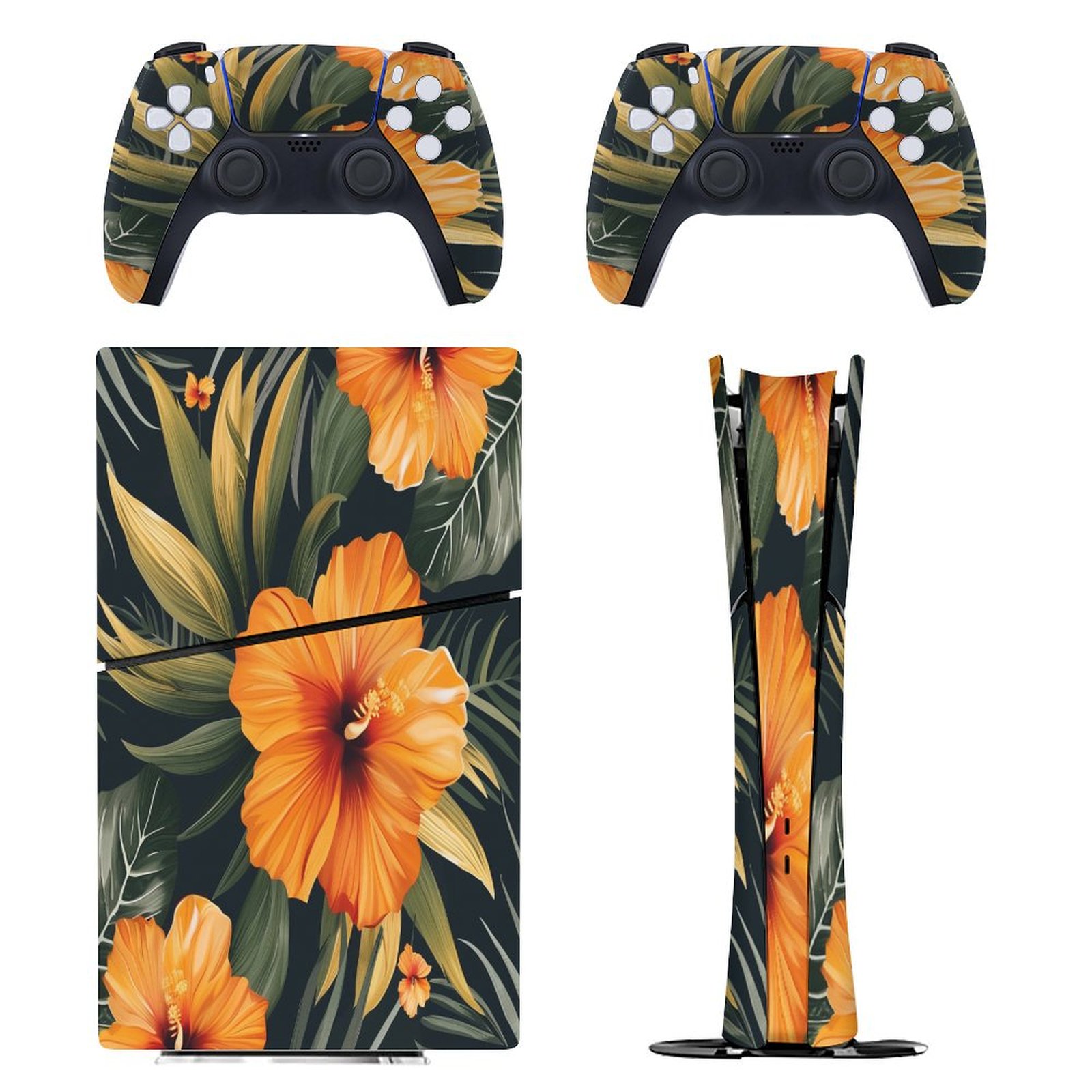 Hawaiian Hibiscus Garden Orange Flowers PS5/PS5 Pro/PS5 Slim Digital ...