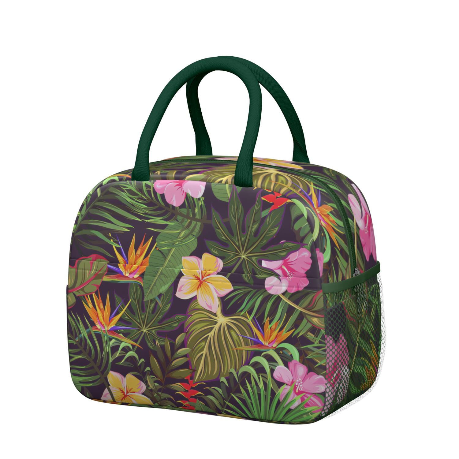Hawaiian Hibiscus Thermal Lunch Bag - Waterproof Insulated Lunch Box ...