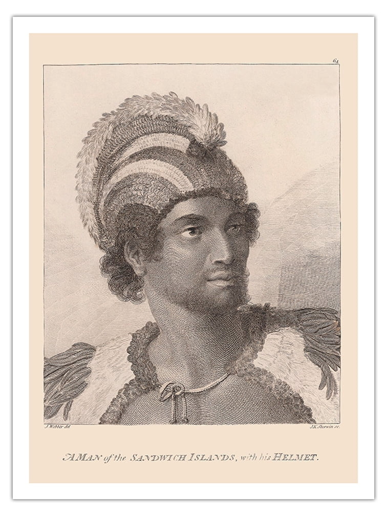 Hawaiian High Chief Kanaʻina nui (The Conquering) - Vintage Engraved ...