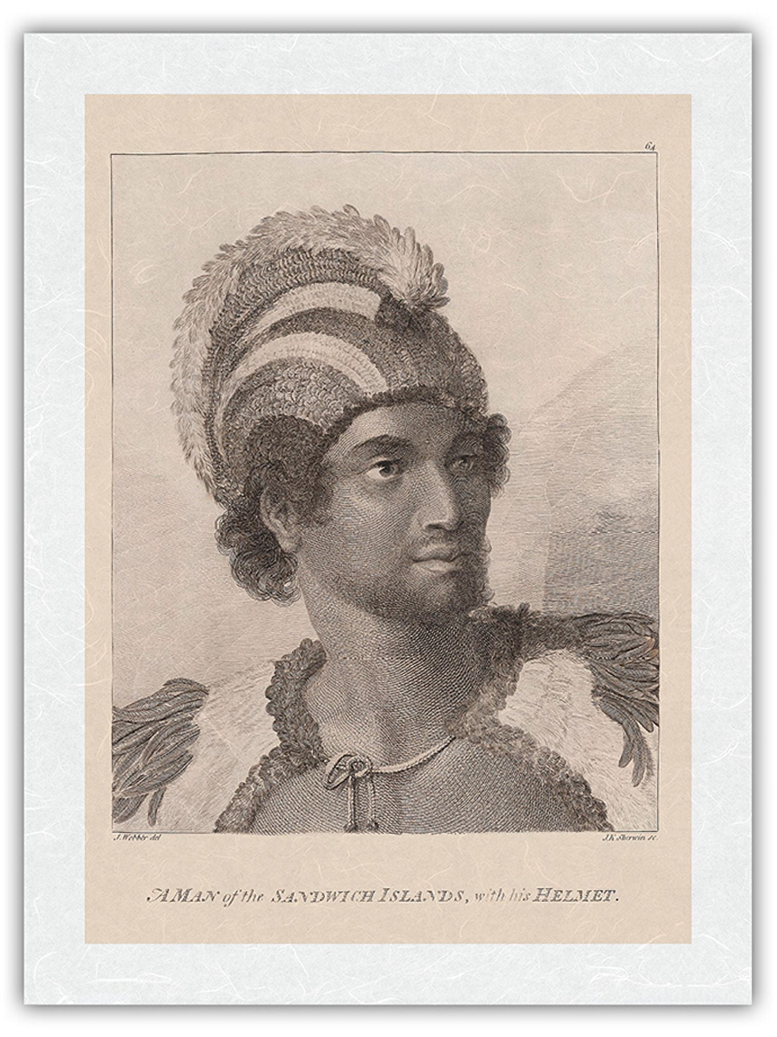 Hawaiian High Chief Kanaʻina nui (The Conquering) - Vintage Engraved ...