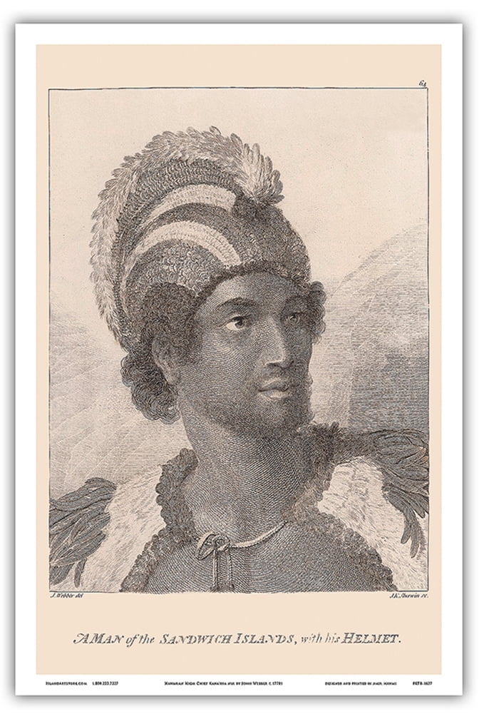 Hawaiian High Chief Kanaʻina nui (The Conquering) - Vintage Engraved ...