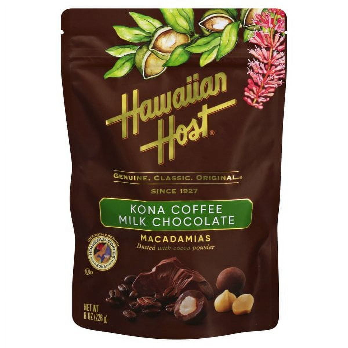 Hawaiian Host Aloha Kona Coffee Covered Macadamia Nuts in Milk ...