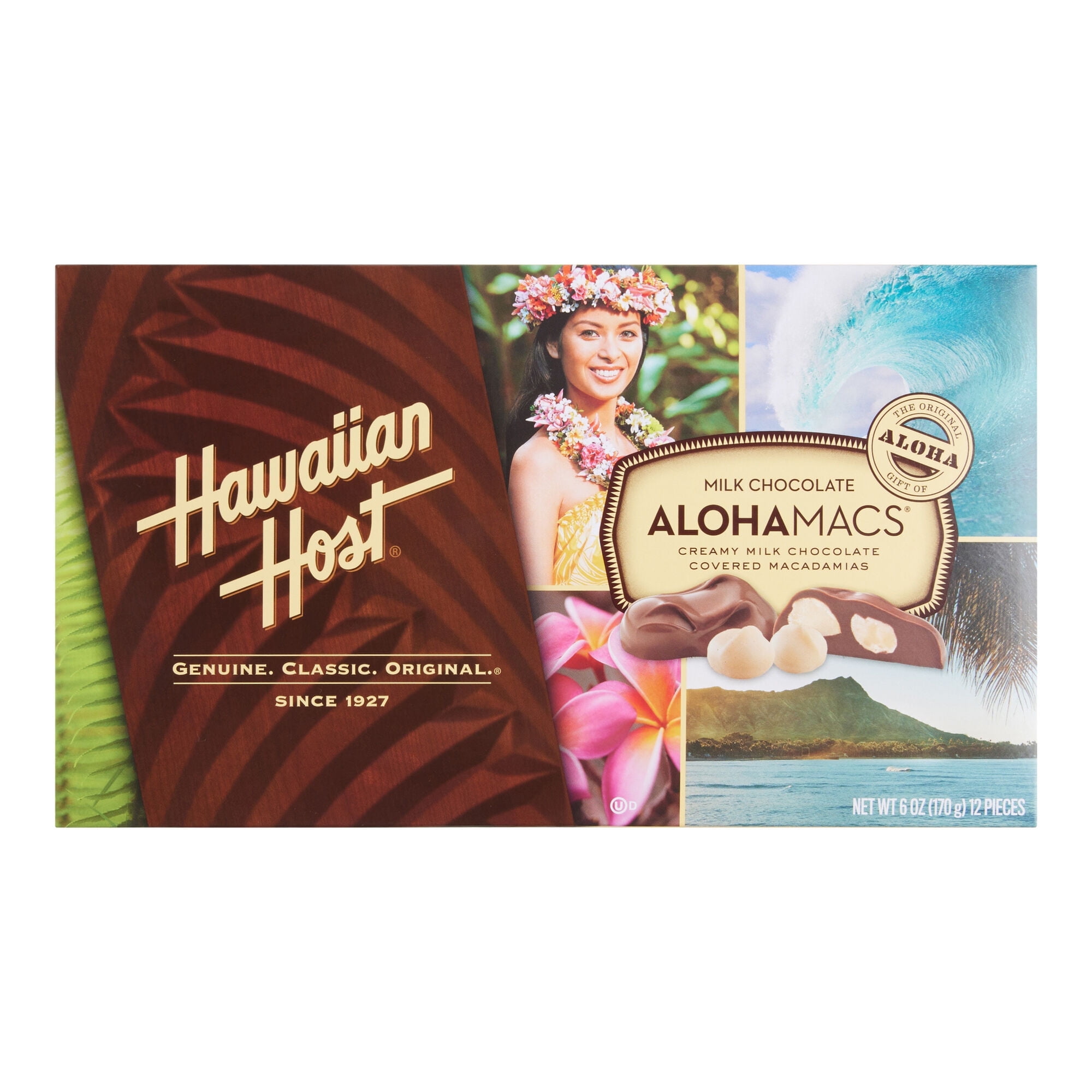 Hawaiian Host Original Chocolate Covered Macadamia Nuts Box 6 oz ...