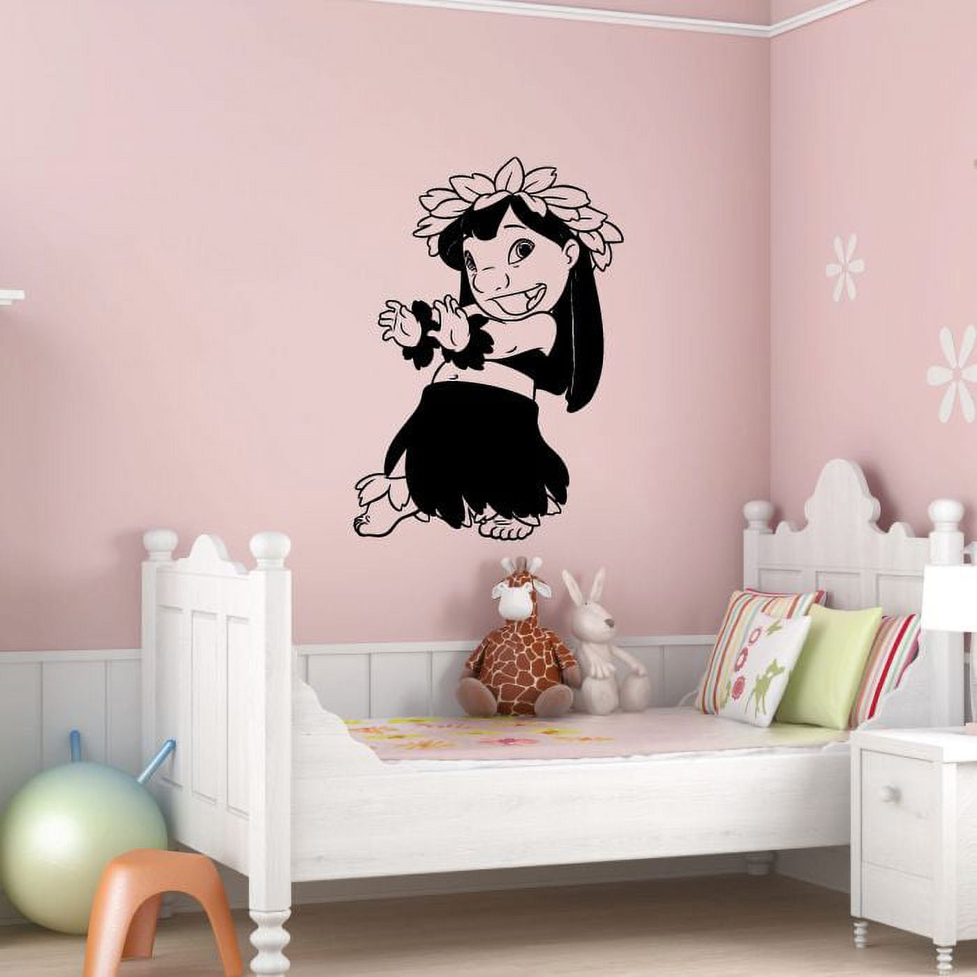 Hawaiian Hula Dance Lilo and Stitch Disney Cartoon Wall Sticker Art ...