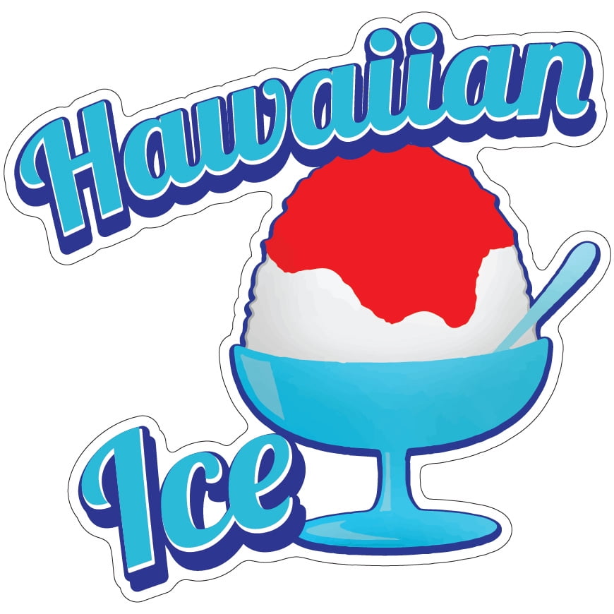 Hawaiian Ice 24" Decal Concession Stand Food Truck Sticker - Walmart.com