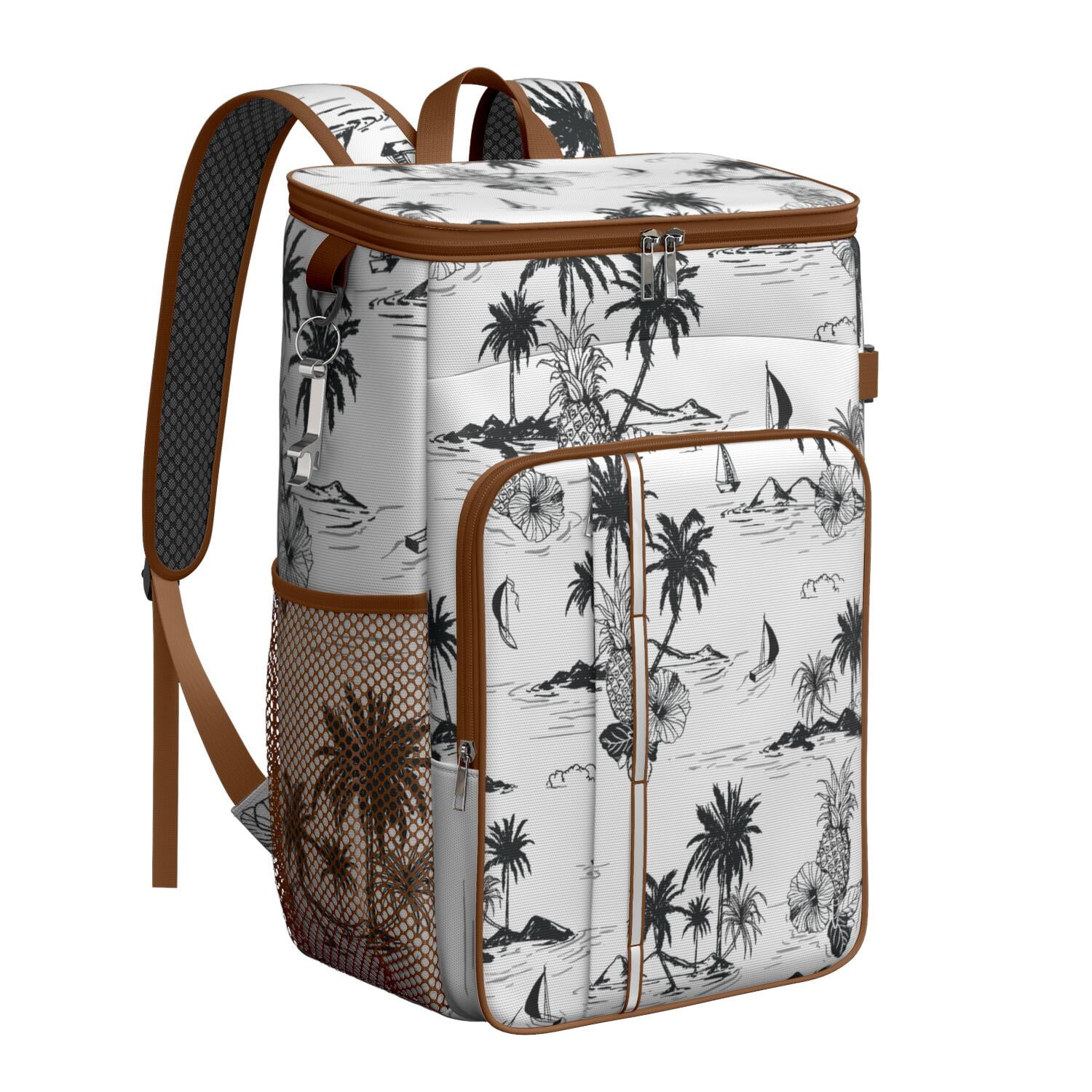 Hawaiian Island Classic Backpack Cooler, Leakproof Insulated Tropical ...