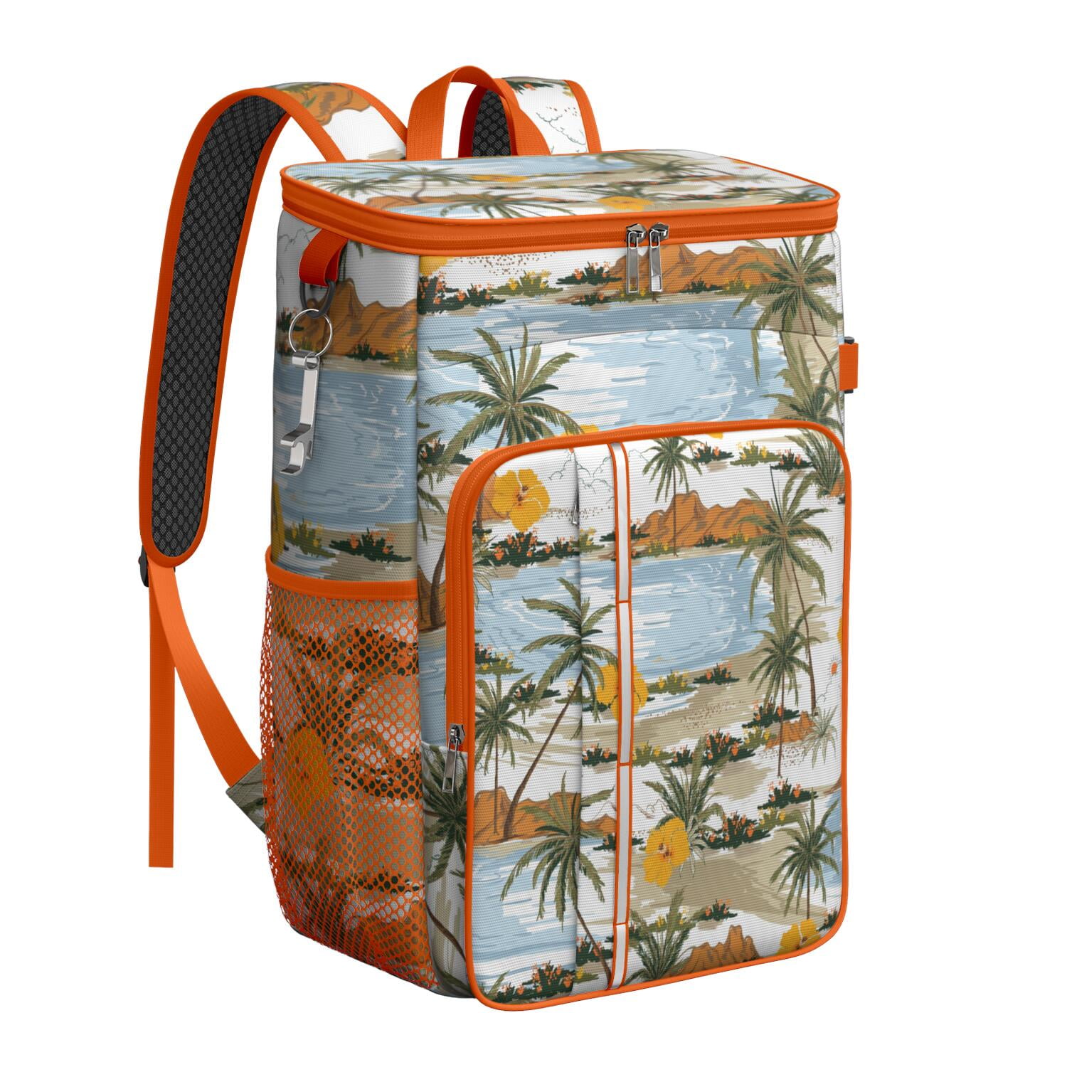 Hawaiian Island Classic Backpack Cooler, Leakproof Insulated Tropical ...