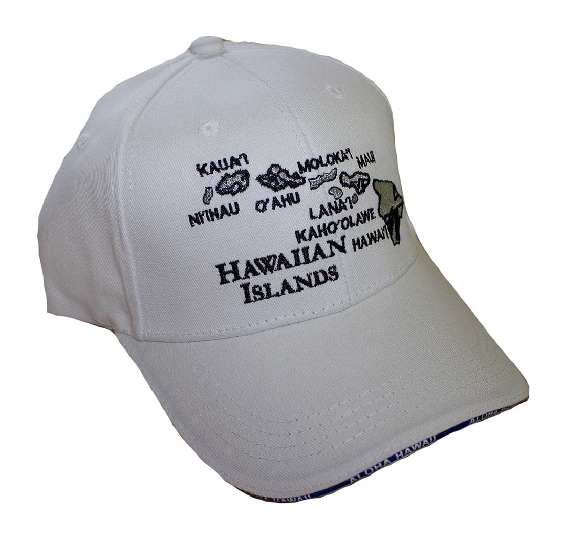Hawaiian Islands Cap Hats, White - Walmart.com