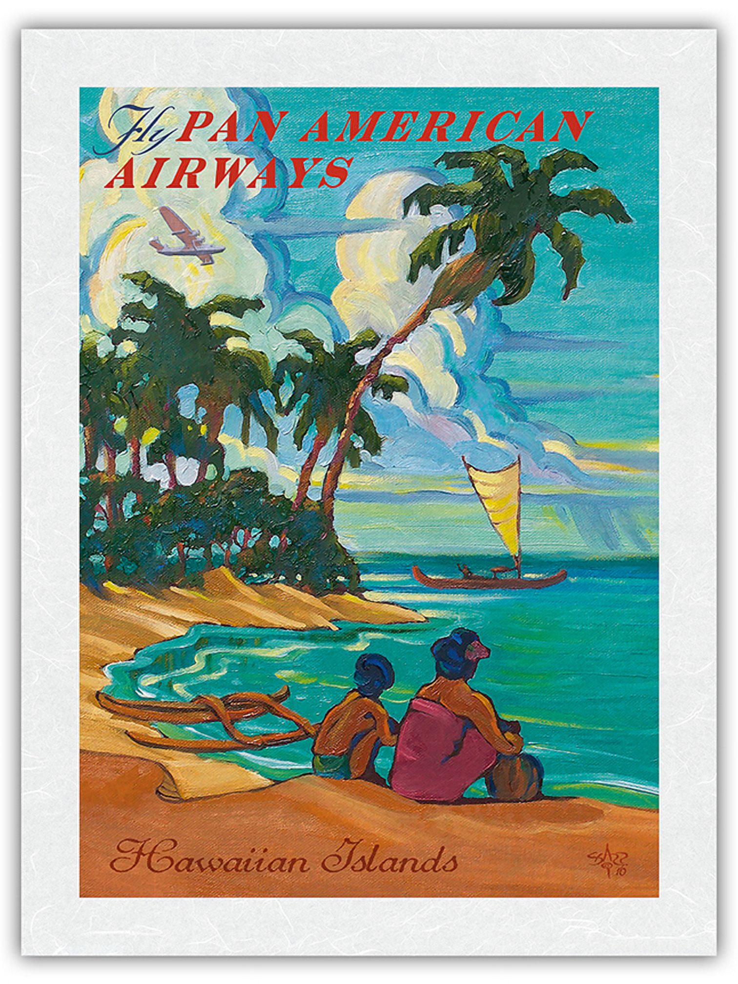 Hawaiian Islands - Fly Pan American Airways - Vintage Hawaiian Travel ...
