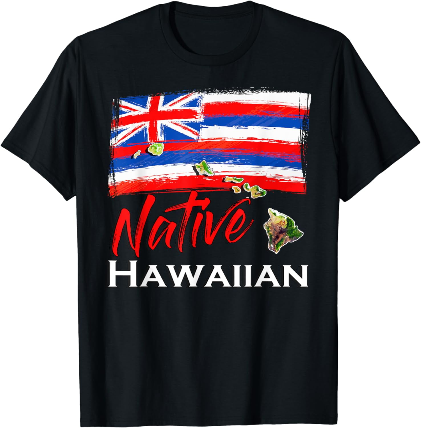 Hawaiian Islands - Hawaii Flag Native Hawaiian T-Shirt - Walmart.com