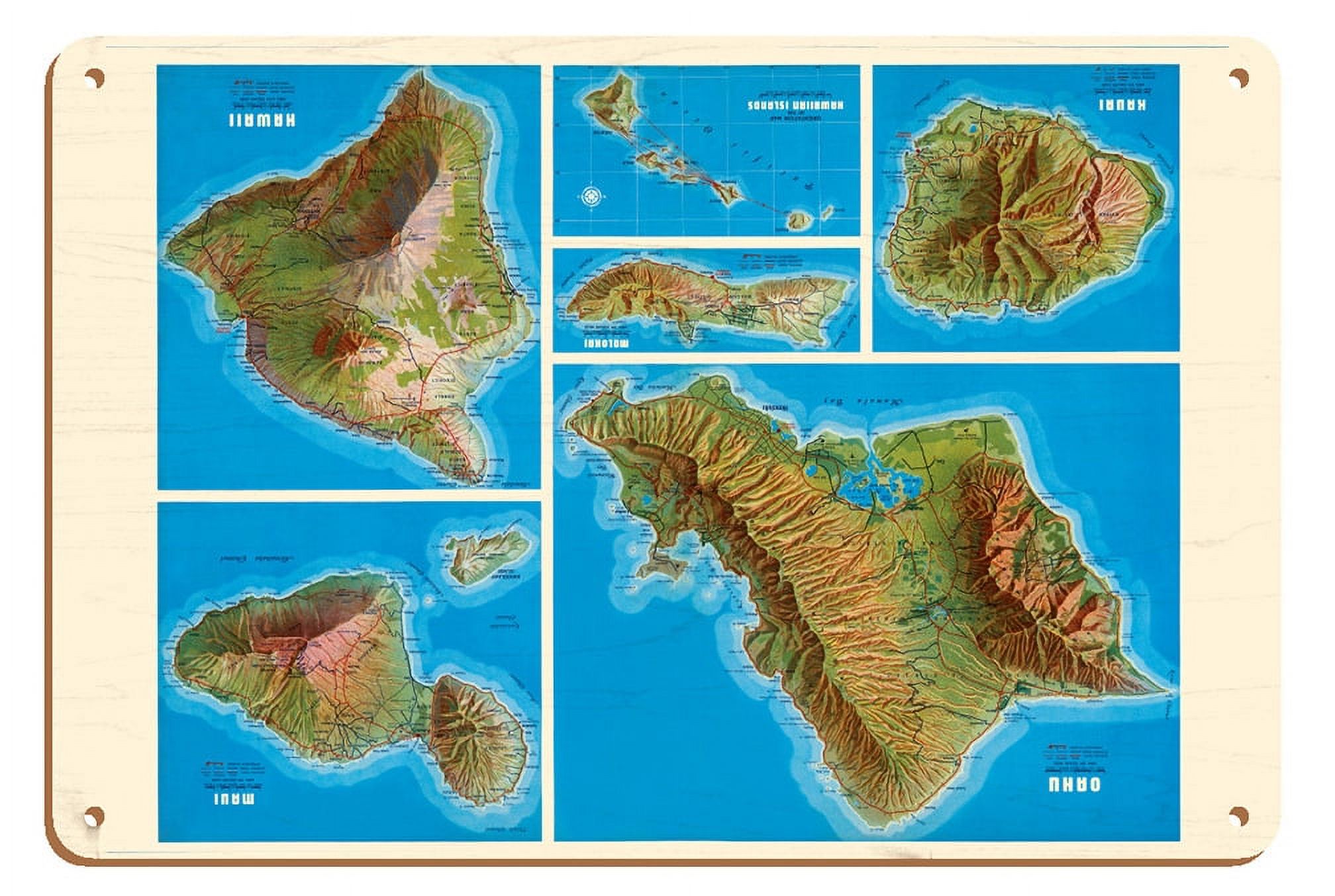 Hawaiian Islands - Oahu Kauai Maui Molokai Hawaii - Shell Oil Company ...