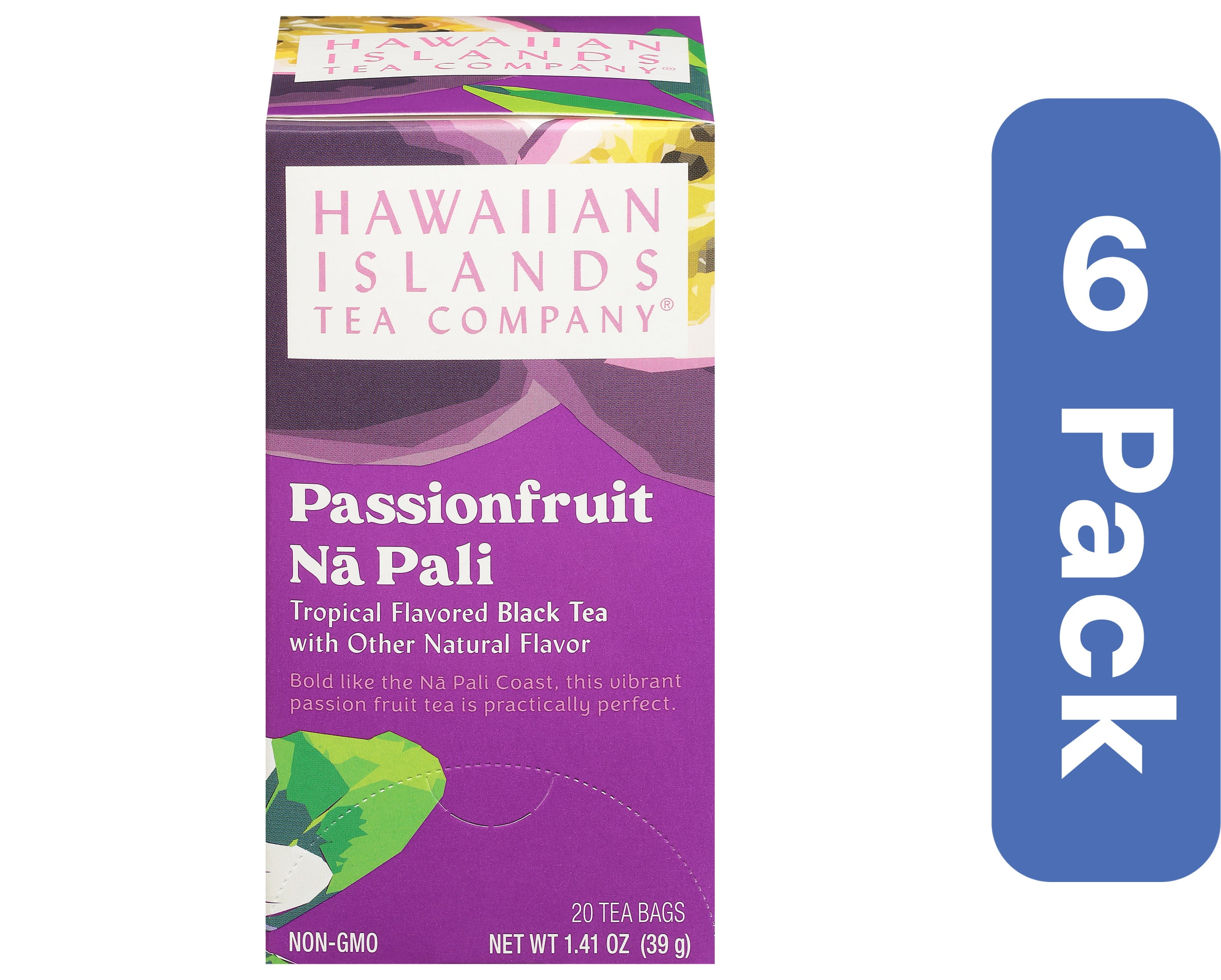 Hawaiian Islands Tea Company Passion Fruit Tea 20 Pack (Pack Of 6 ...