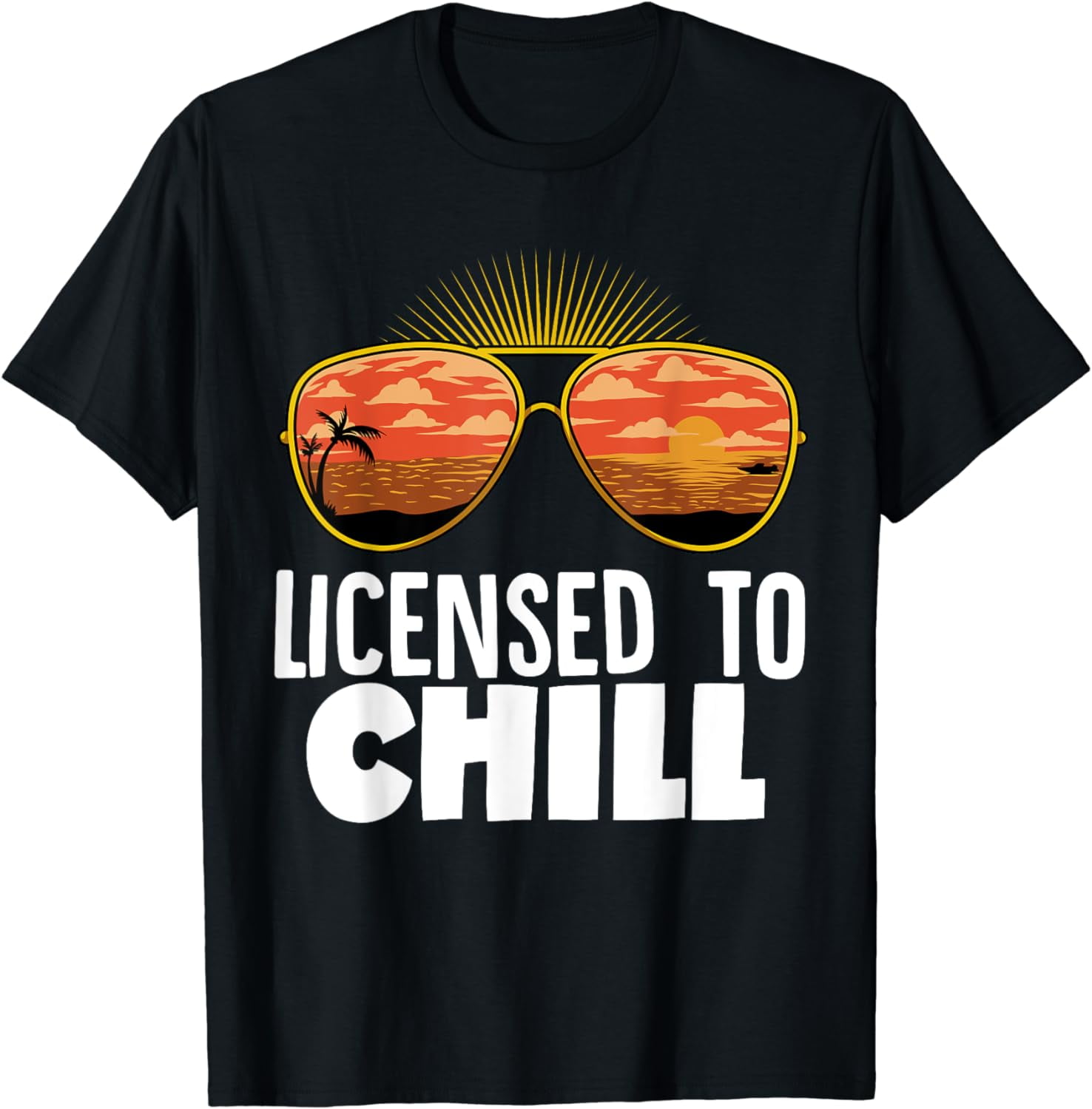 Hawaiian Islands Vintage Souvenir Licenced To Chill T-Shirt - Walmart.com
