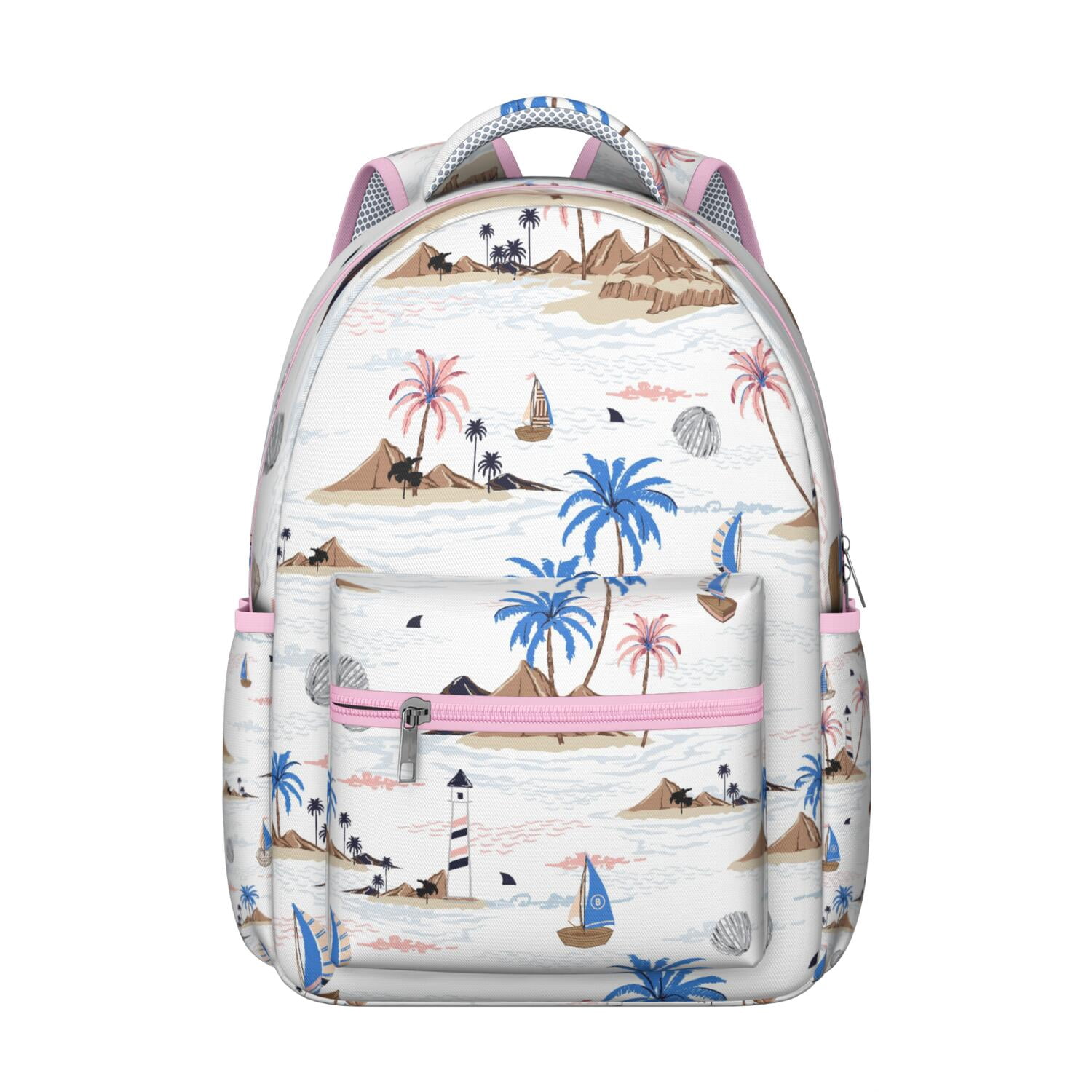 Hawaiian Jungle Students Backpack Tropical Leaf and Palm Inspired ...
