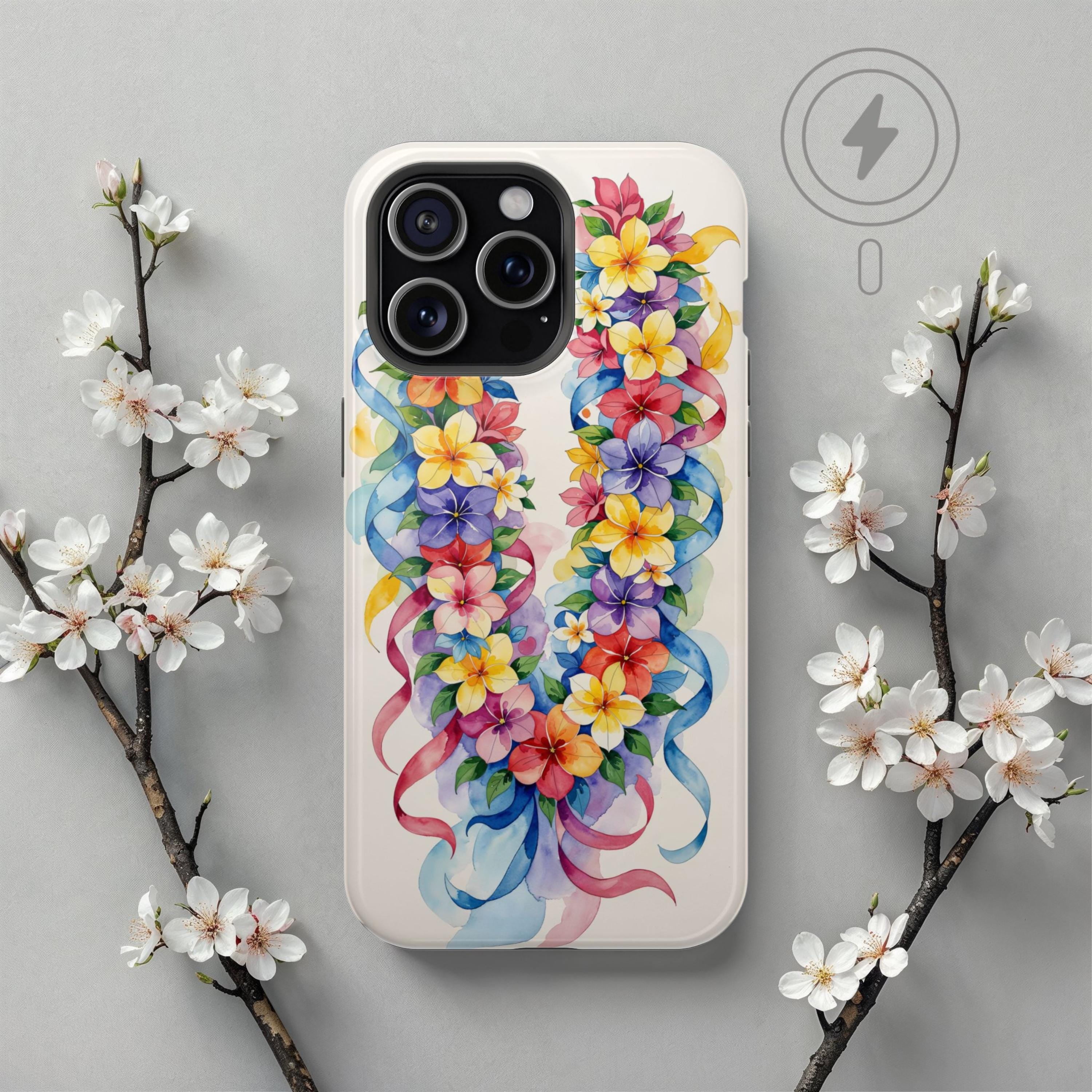 Hawaiian Lei Phone Case Tropical Floral Aloha for iPhone 17 through 11 ...