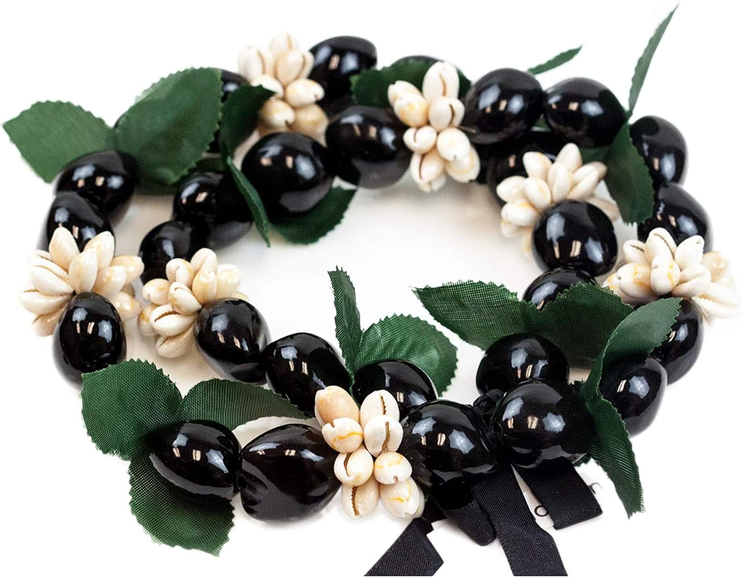 Hawaiian Leis Nut Beads Necklaces with Cowrie Shell for Men and Women ...