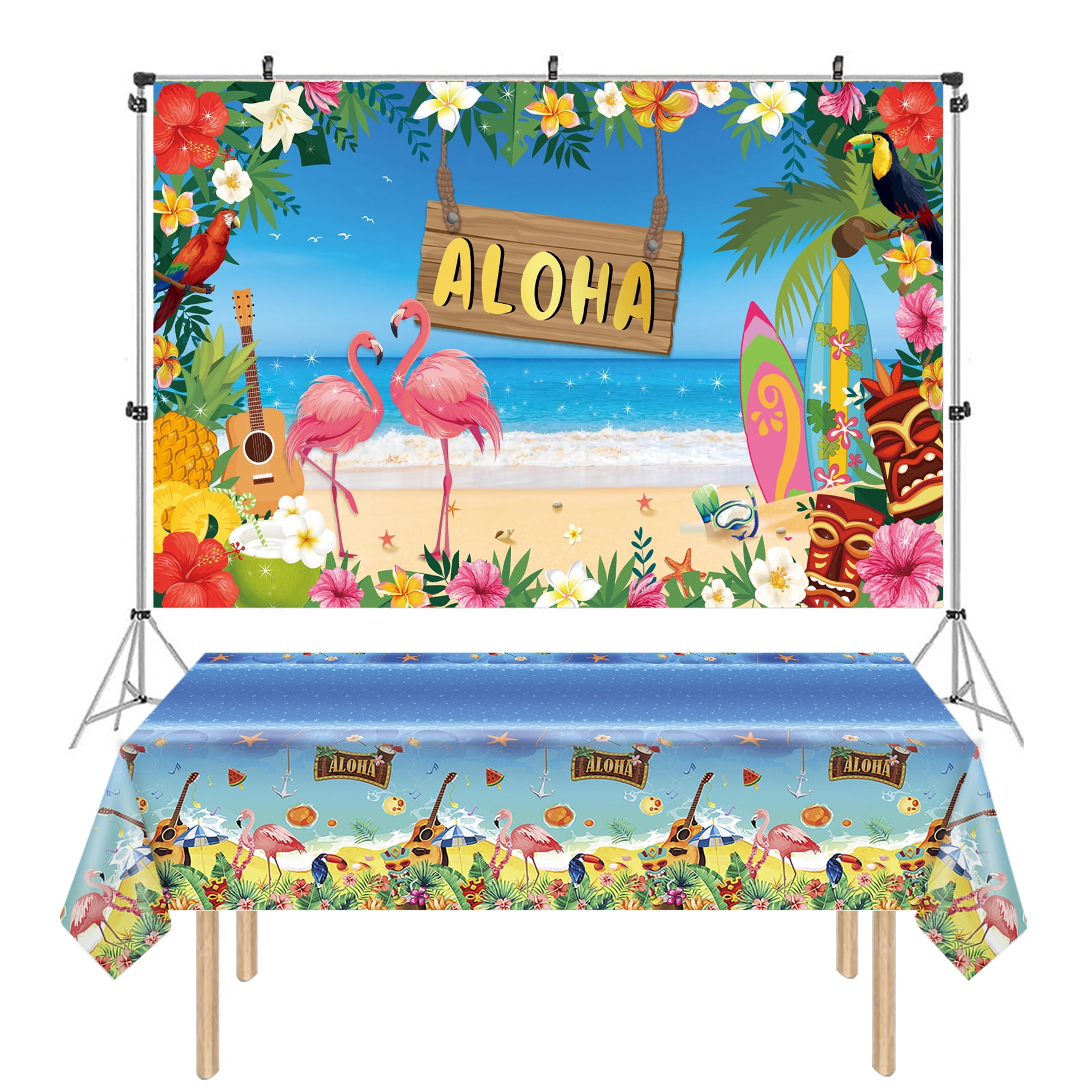 Hawaiian Luau Birthday Party Supplies, Tropical Aloha Birthday Party ...