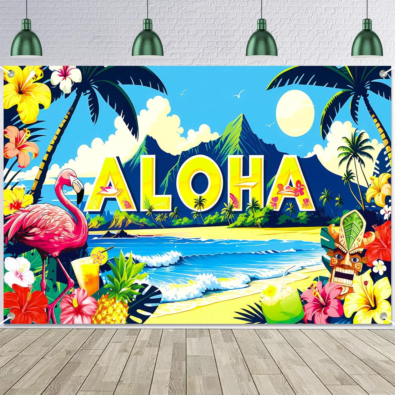 Hawaiian Luau Party Decorations, Aloha Luau Backdrop Banner, Summer ...