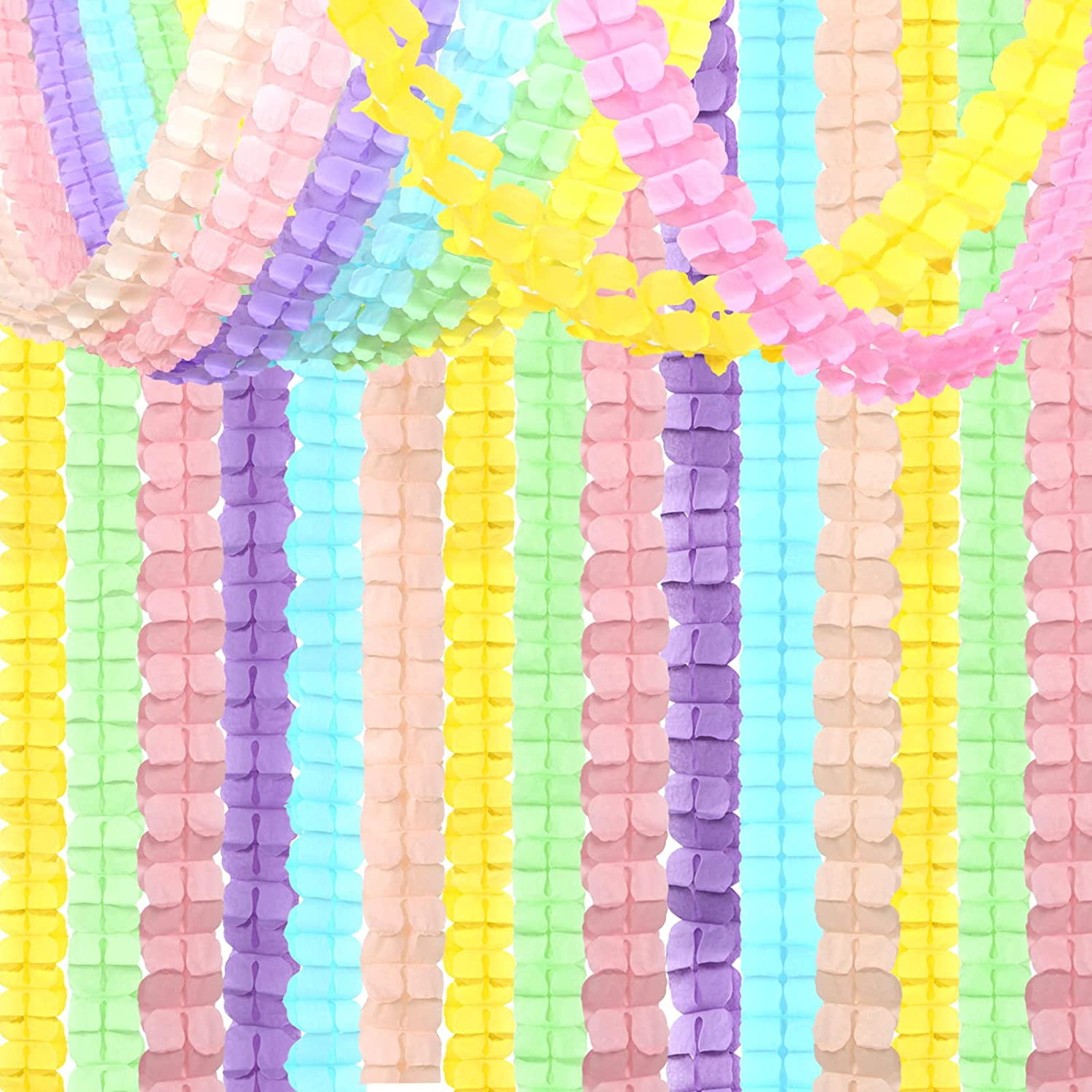Hawaiian Luau Party-Decorations Streamer Garland - 120FT Tropical Aloha ...