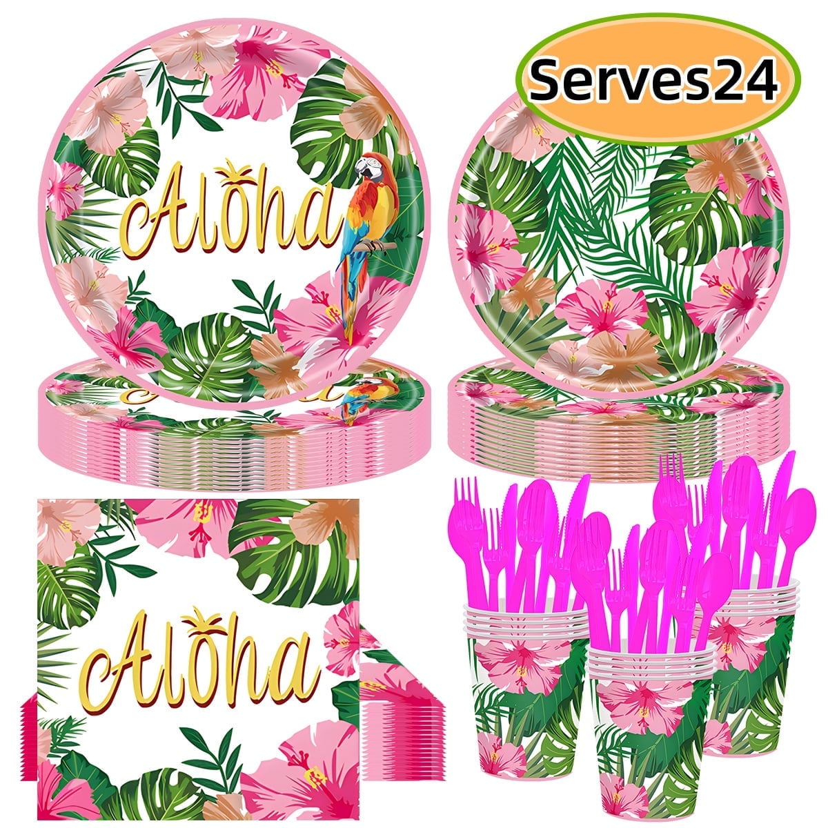 Hawaiian Luau Party Decorations Supplies, Summer Aloha Party Tropical ...