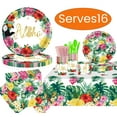Hawaiian Luau Birthday Beach Theme Party Supplies - Flamingo Decor ...