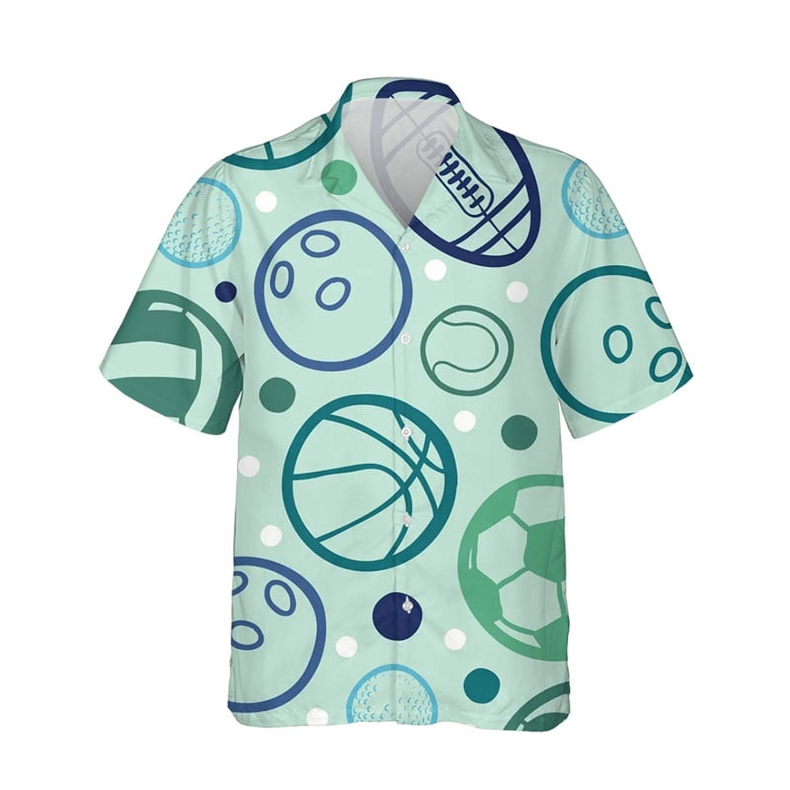 Hawaiian Men Basketball Football Shirt 3d Print Men's Oversized ...